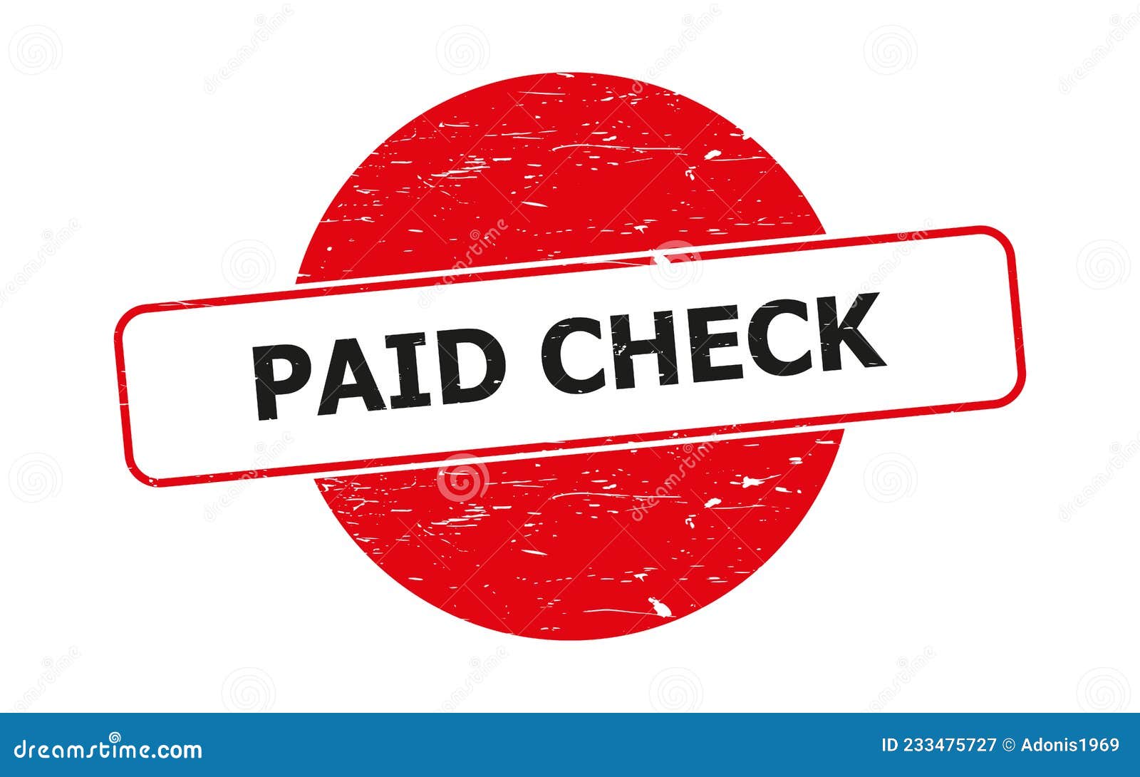 Paid check stamp on white stock illustration. Illustration of grunge ...