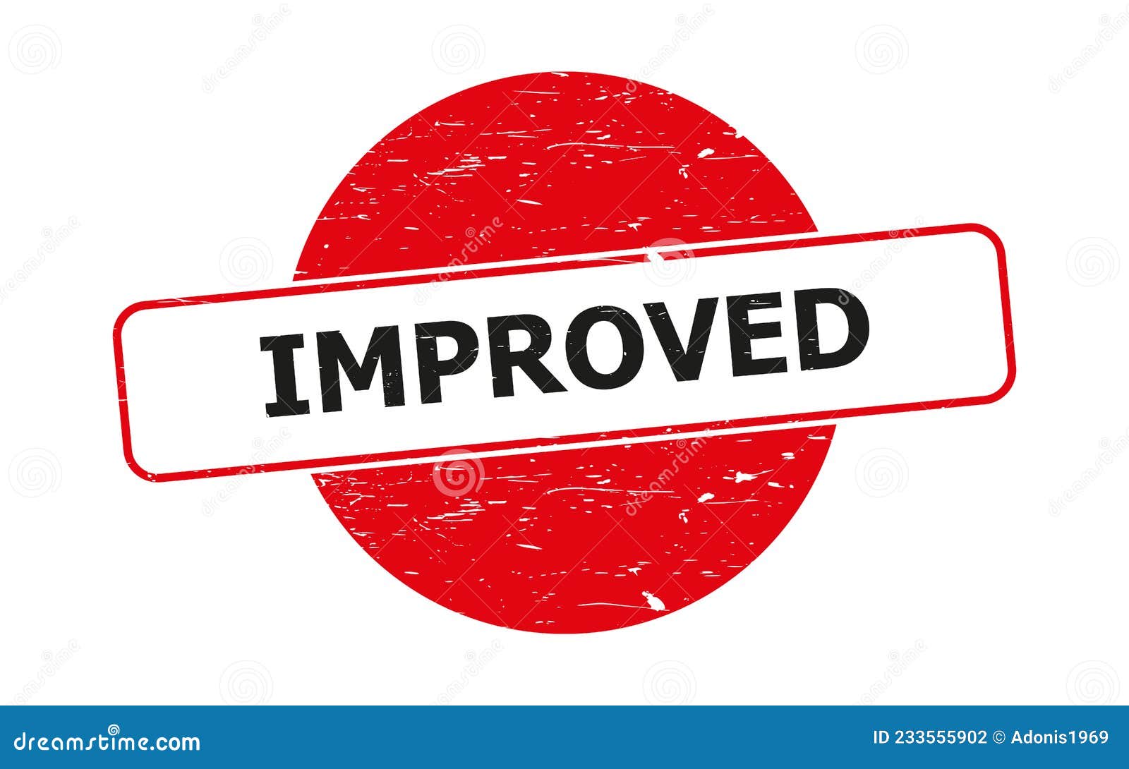 Improved stamp on white stock illustration. Illustration of improve ...