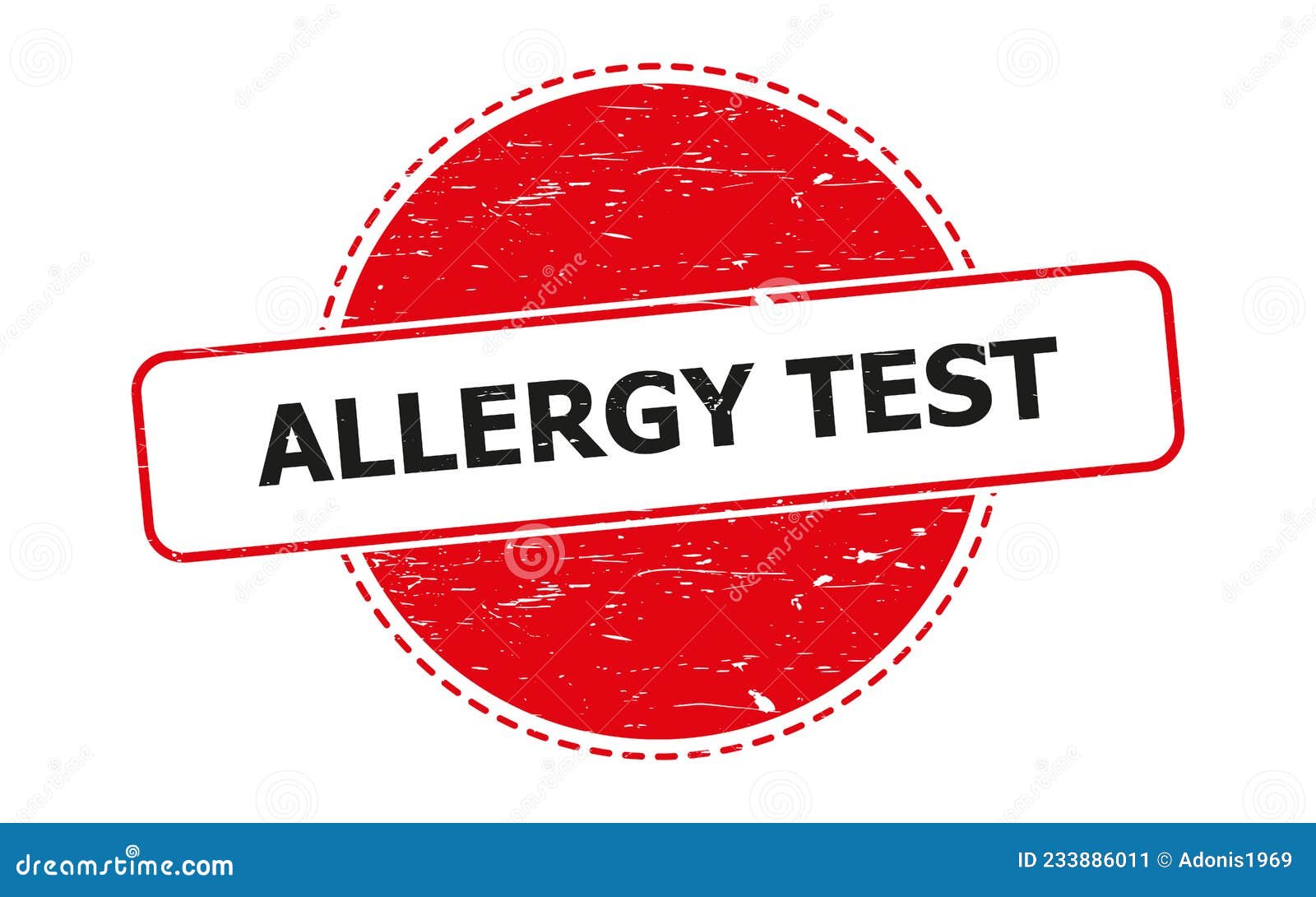 Allergy Test Stamp on White Stock Illustration - Illustration of drink ...