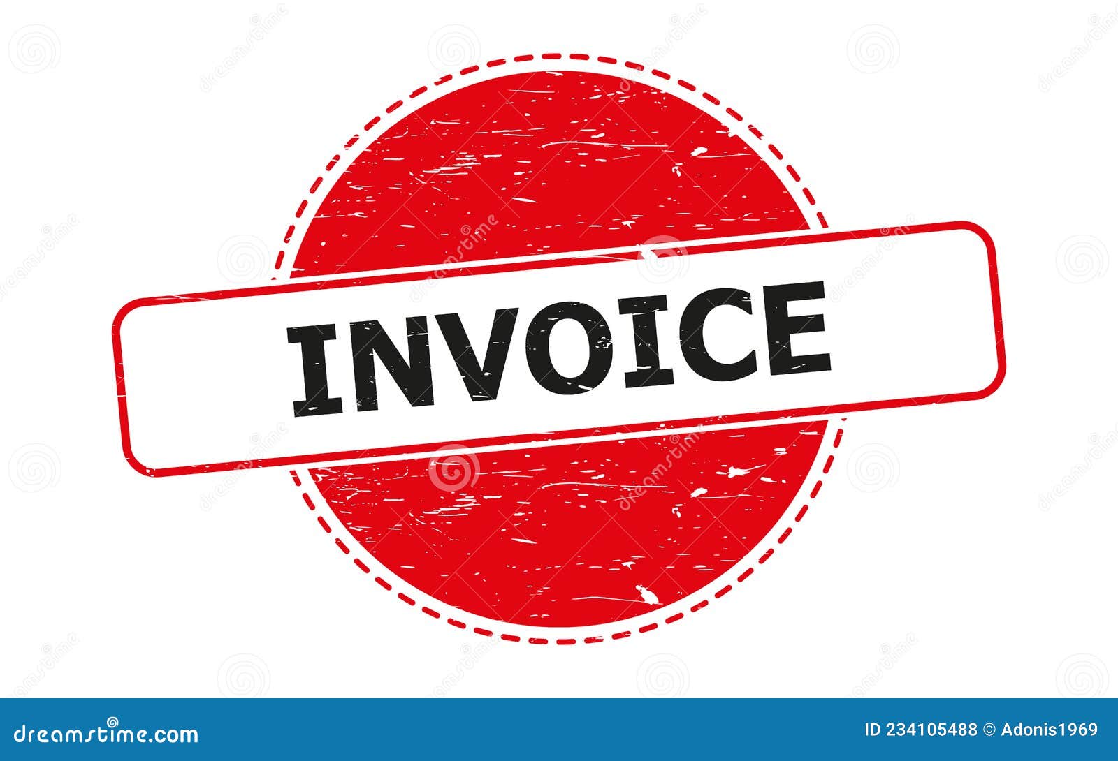 Invoice stamp on white stock illustration. Illustration of office ...