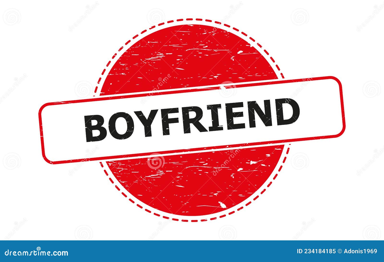 Boyfriend stamp on white stock illustration. Illustration of human ...