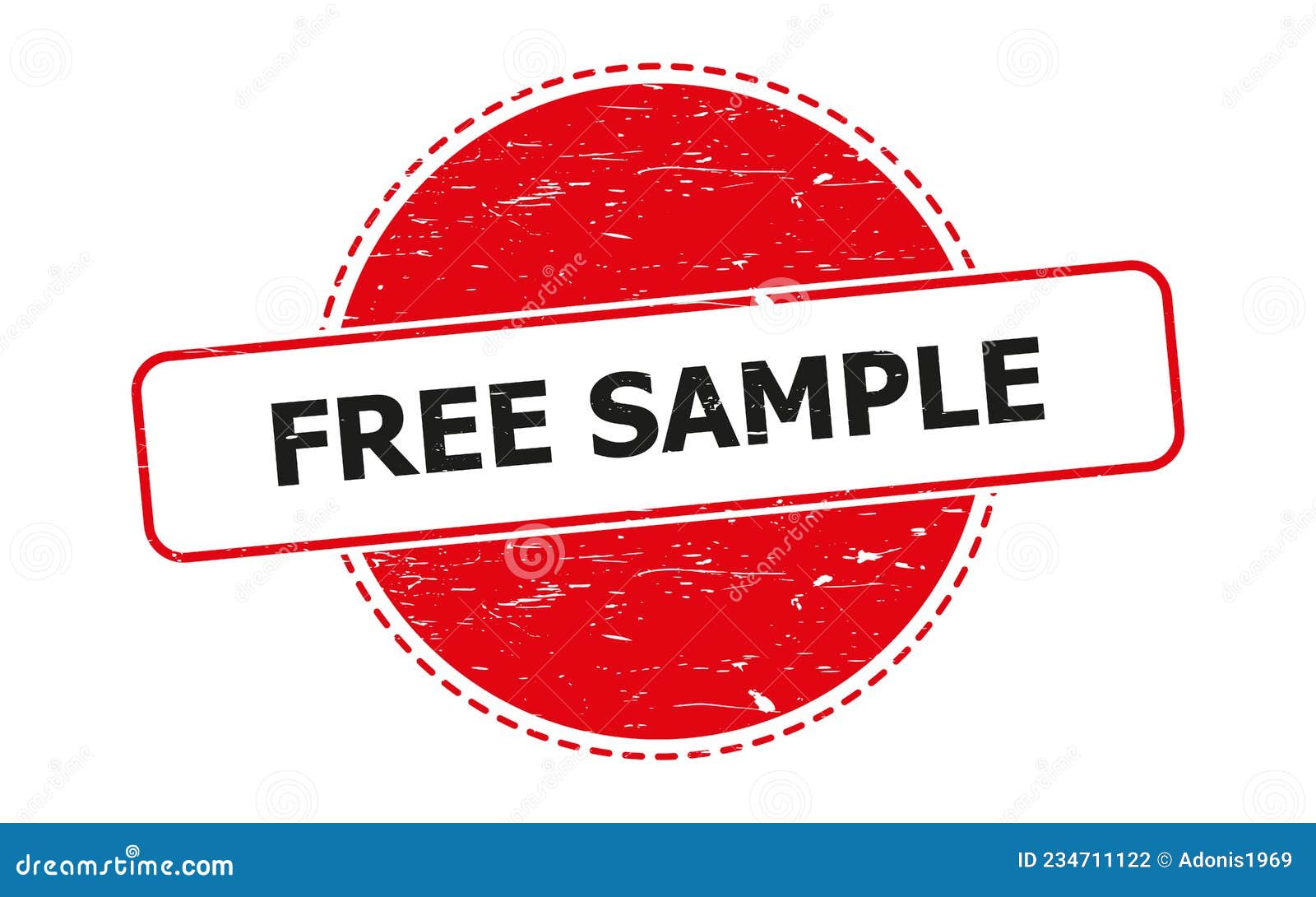 Free sample stamp on white stock illustration. Illustration of product ...
