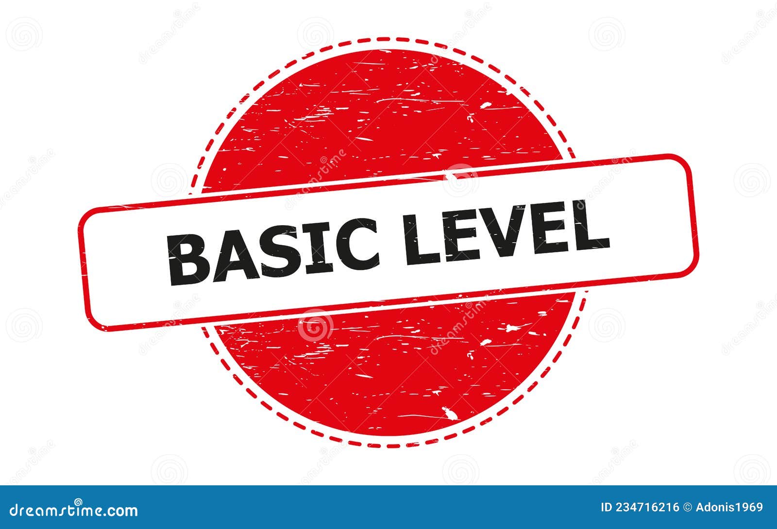 Basic Level Stamp On White Stock Photography | CartoonDealer.com #234716216