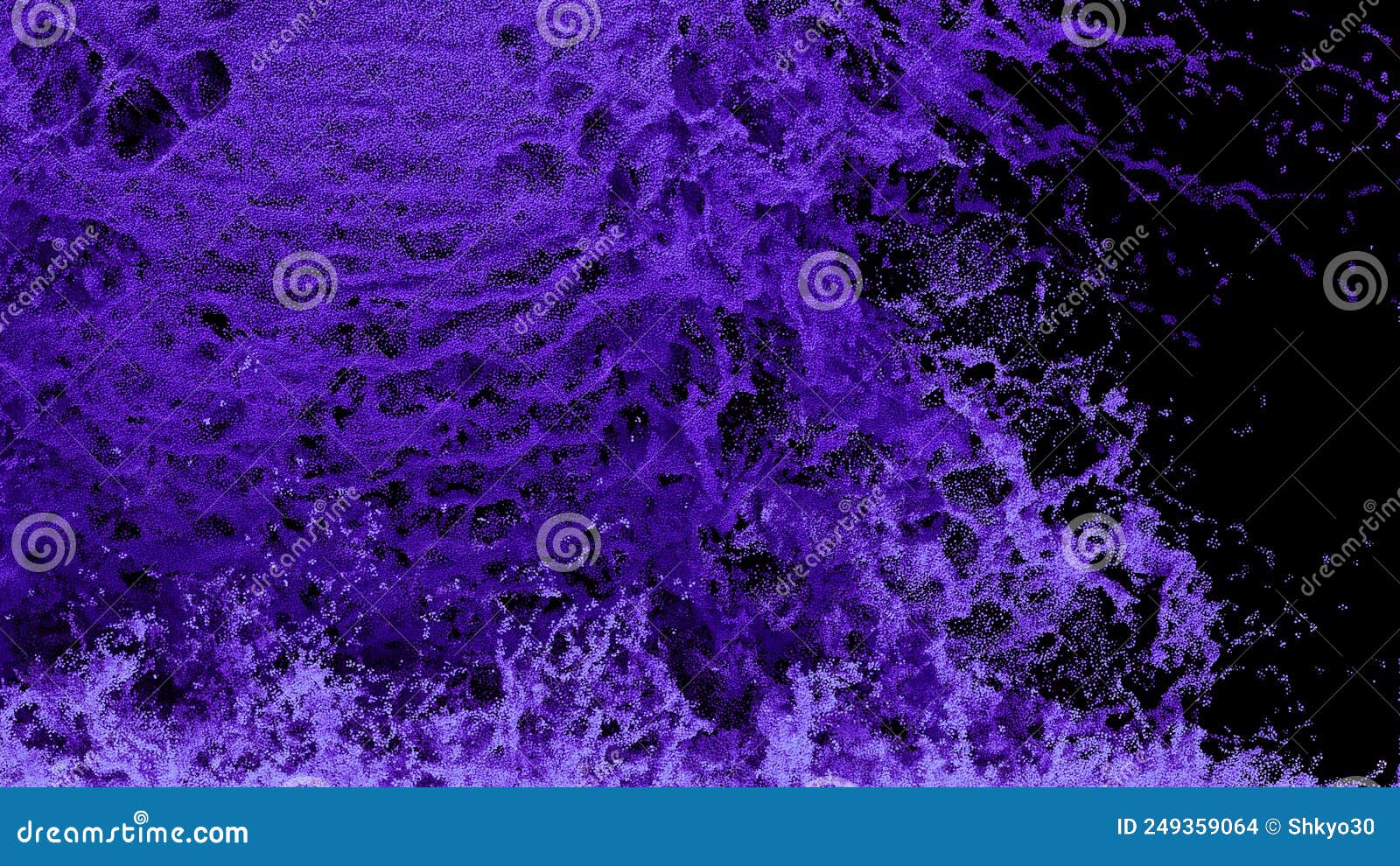 Millions of Tiny Purple Particles Start To Fill the Screen with a Large ...