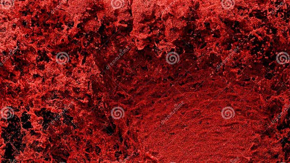 Millions of Tiny Red Particles Filling the Screen with Splashes on ...