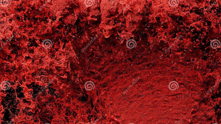 Millions of Tiny Red Particles Filling the Screen with Splashes on ...