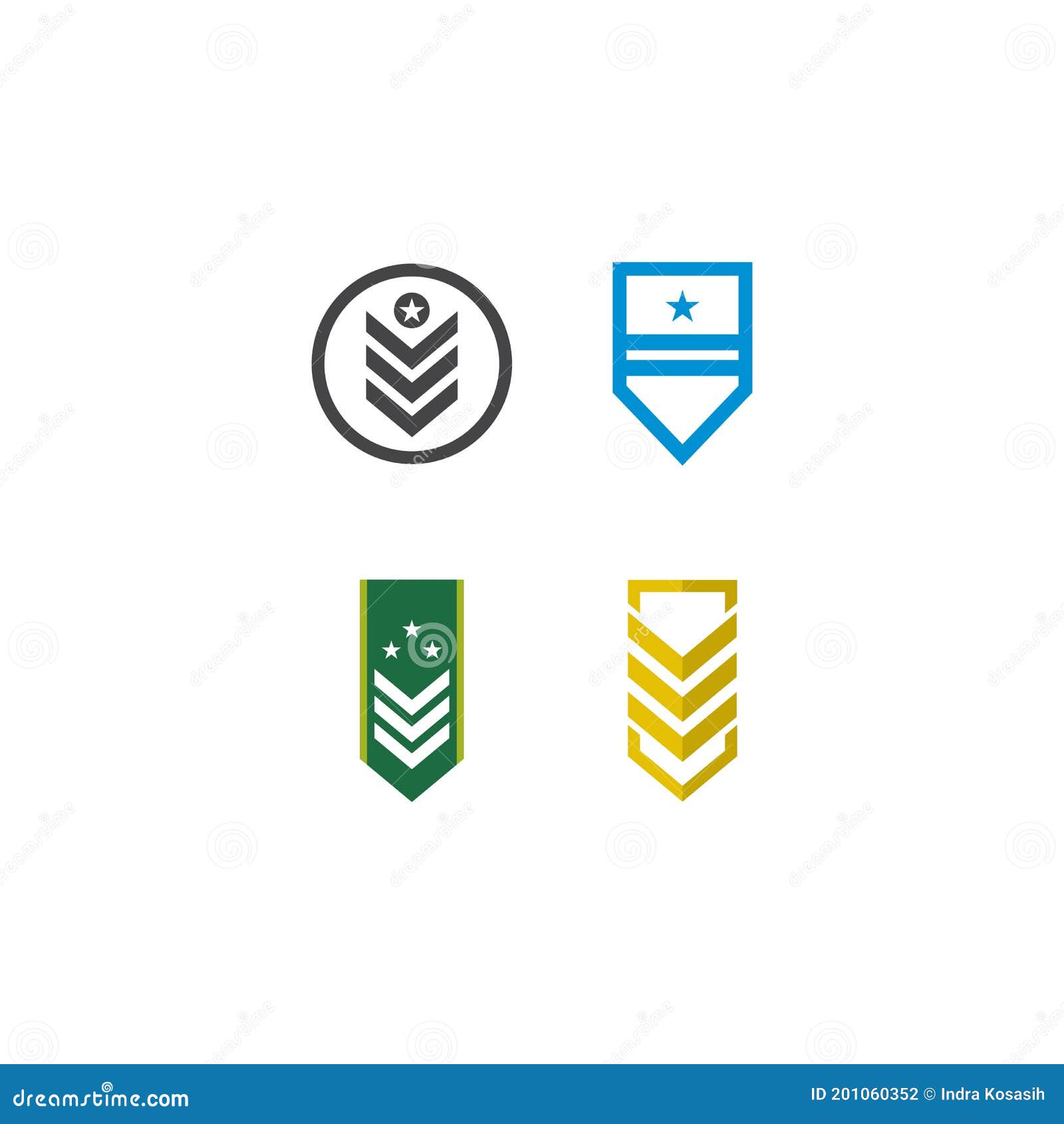 Millitary Rank Insignia Symbol Icon Illustration Stock Vector ...