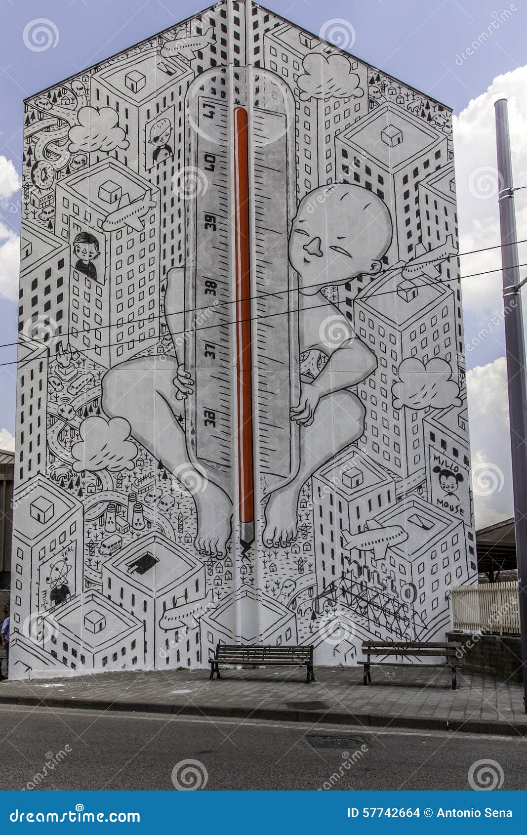 Millo Street Artist at Work in Avellino Editorial Stock Image - Image ...