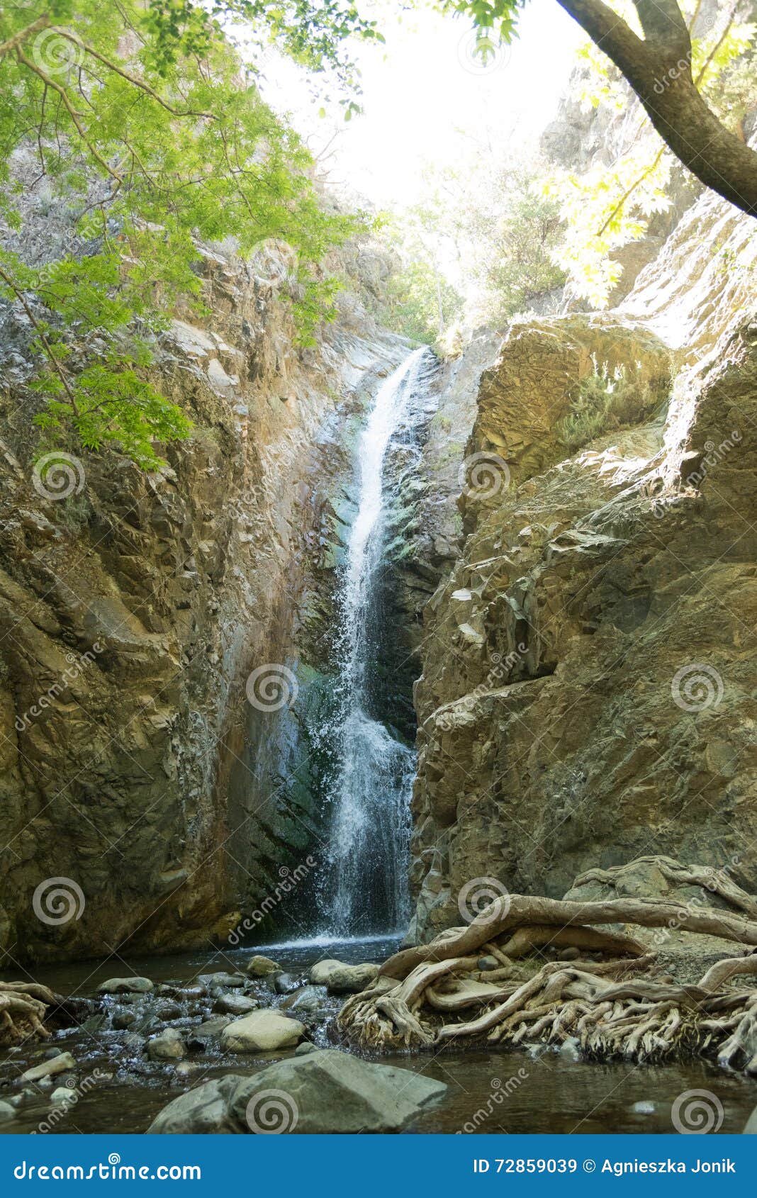 Millomeris Waterfall, Trodos Mountains, Cyprus Stock Image - Image of ...