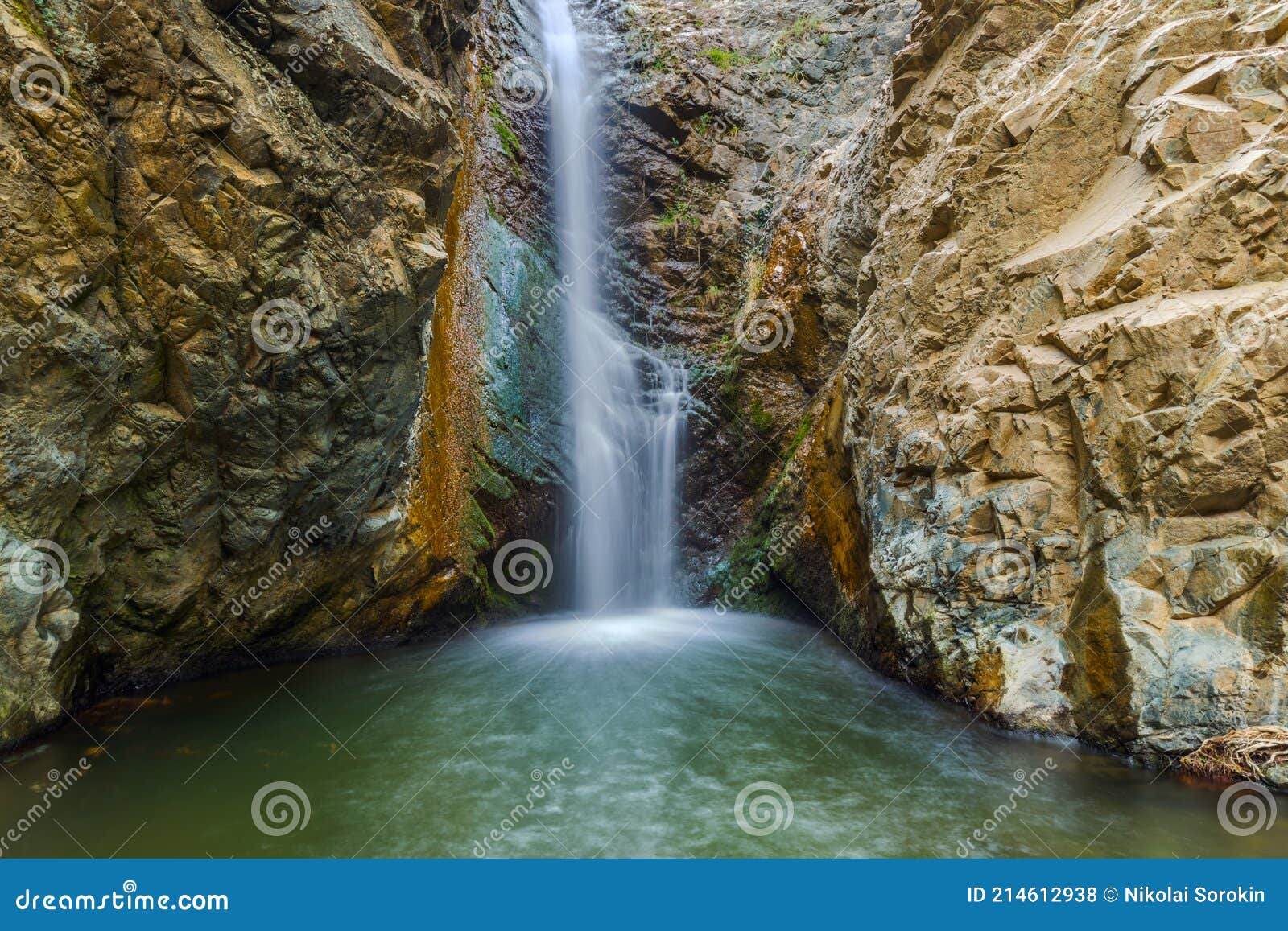 Millomeris Waterfalls, Cyprus. Royalty-Free Stock Image | CartoonDealer ...