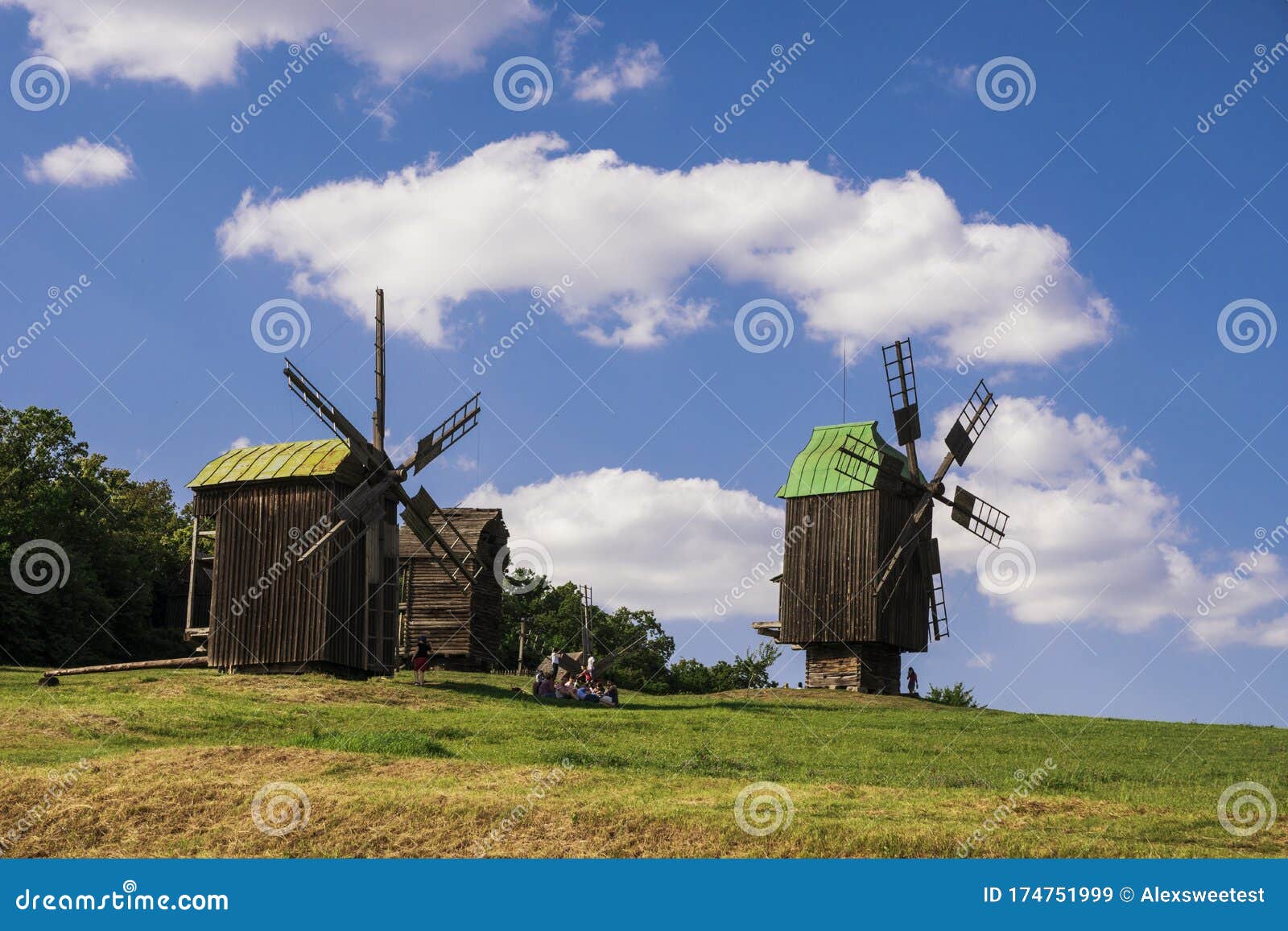 Mills in the field stock image. Image of great, outdoor - 174751999