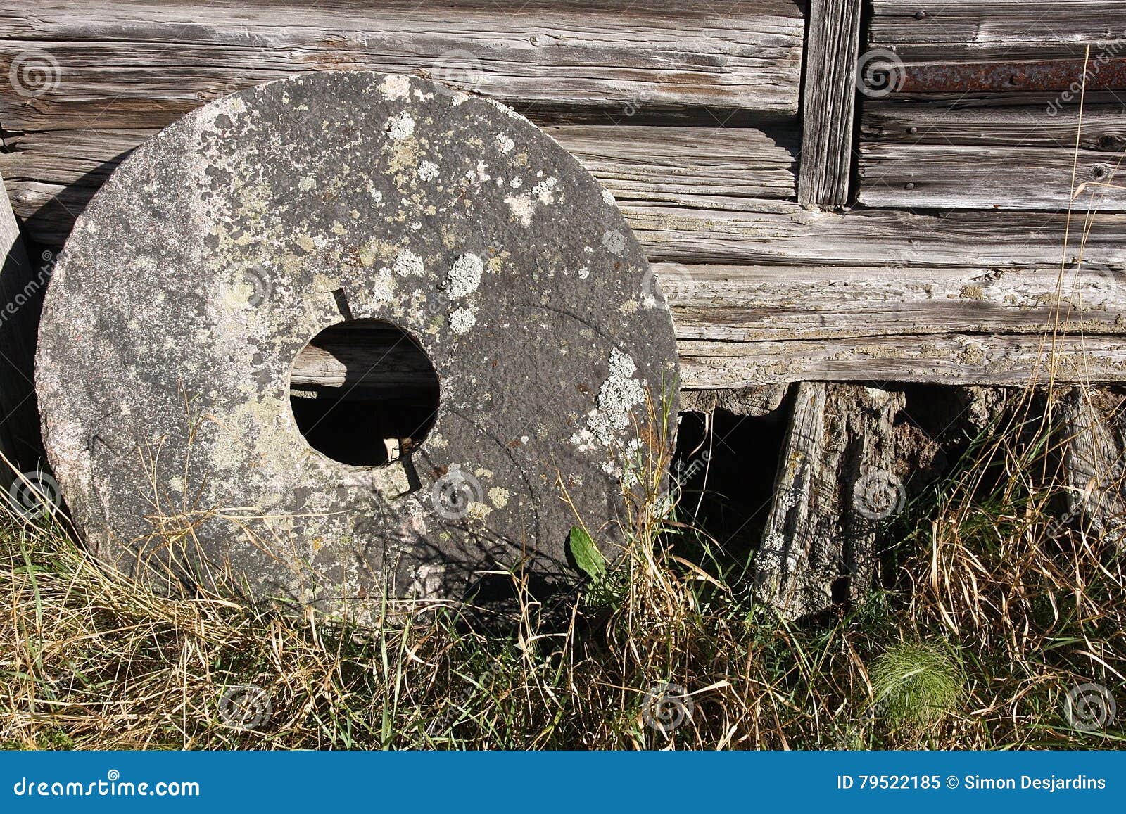 Millstone stock image. Image of wall, wheat, stone, grind - 79522185