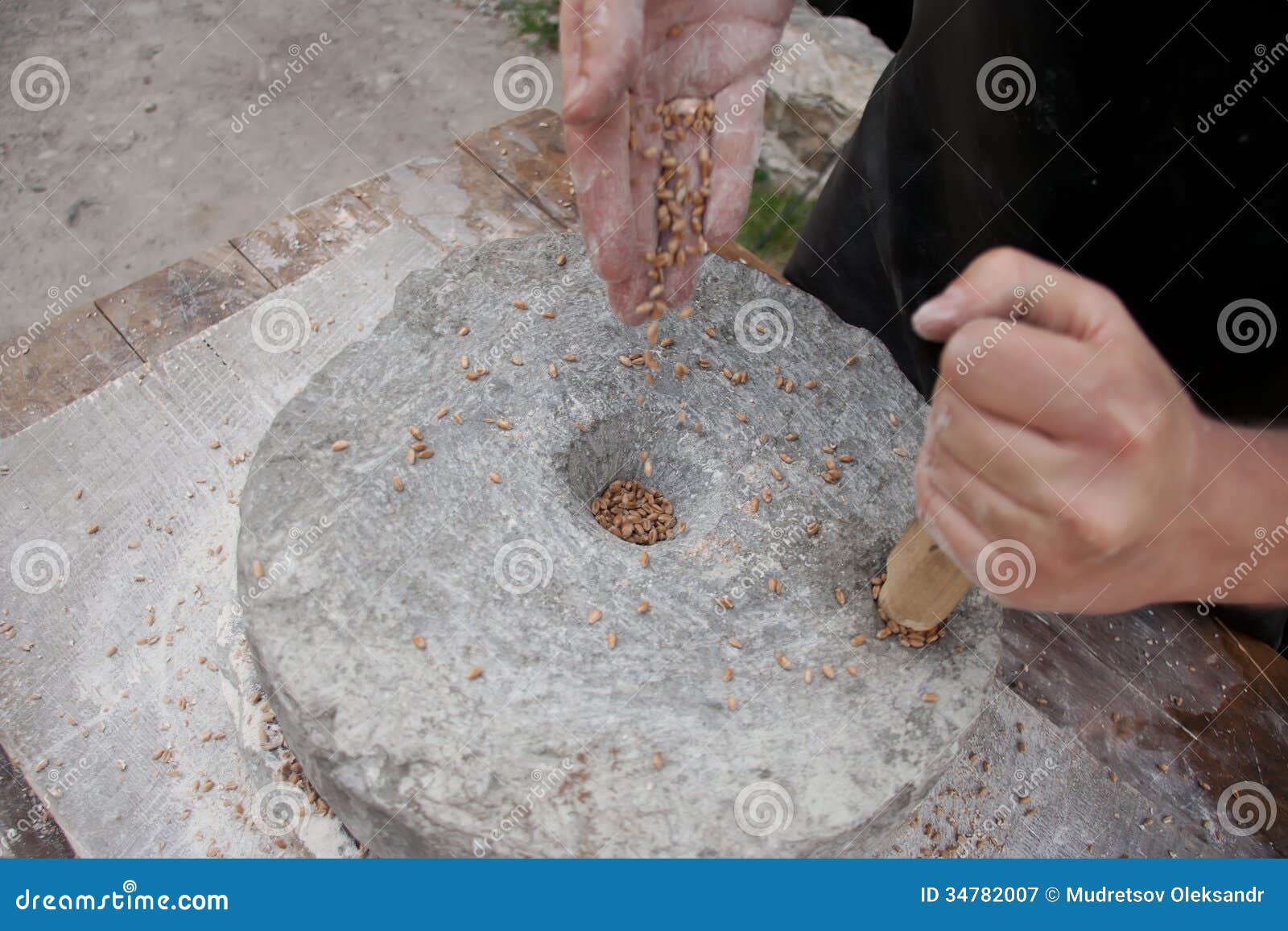Millstone stock image. Image of rock, grinding, details - 34782007