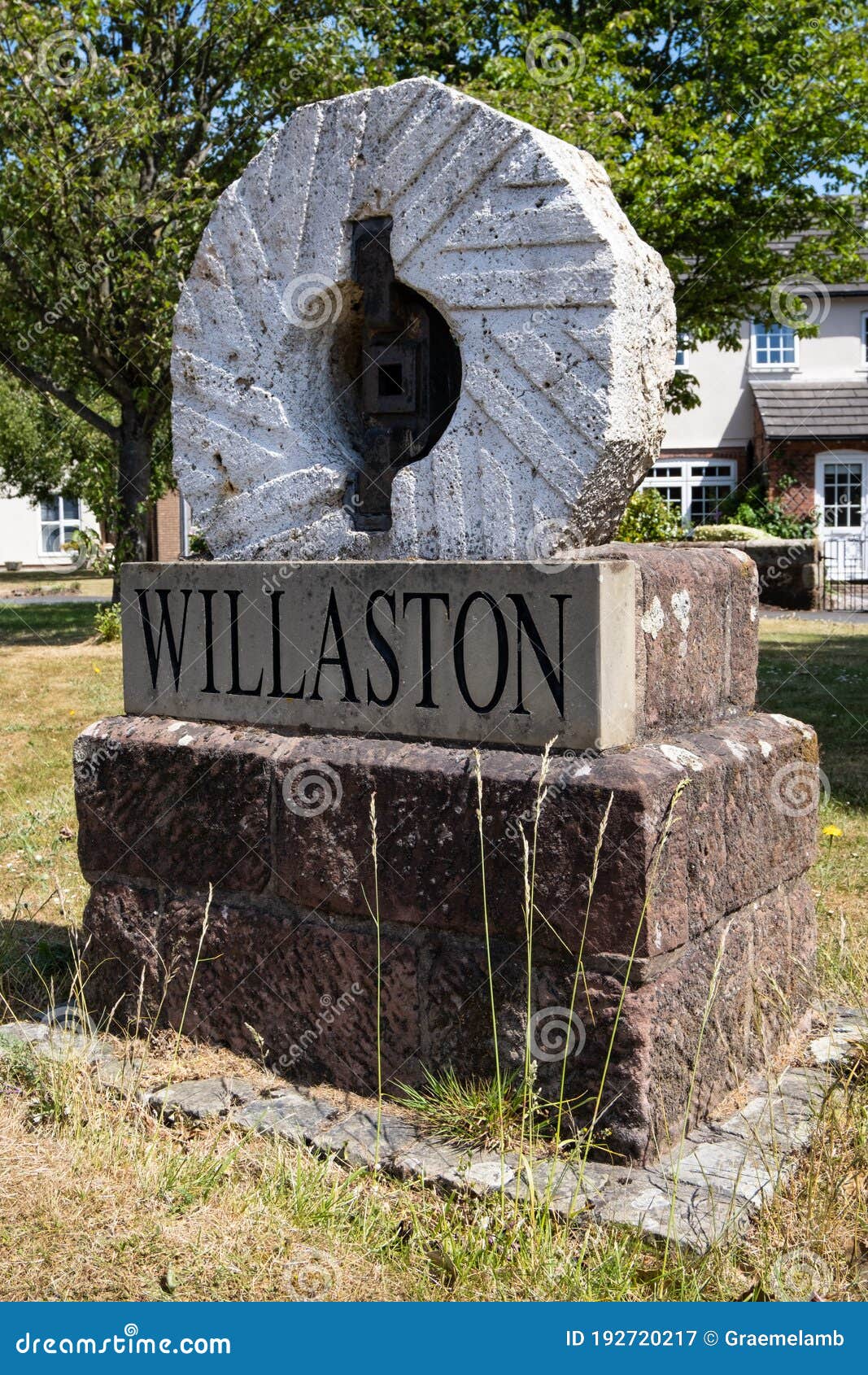 MIllstone in the Village Green of Willaston Cheshire May 2020 Editorial ...