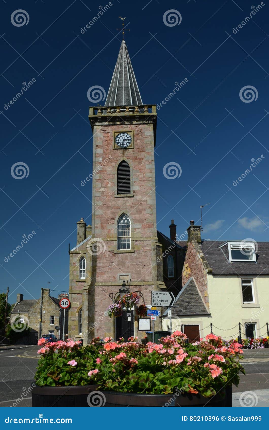 Milnathort Clock Tower stock photo. Image of exterior - 80210396