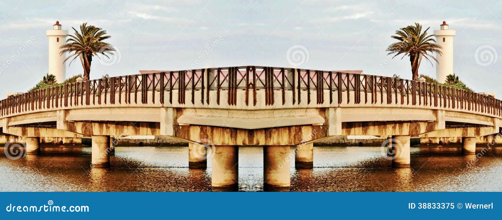 Milnerton Lighthouse and Bridge Stock Image - Image of africa, clouds ...