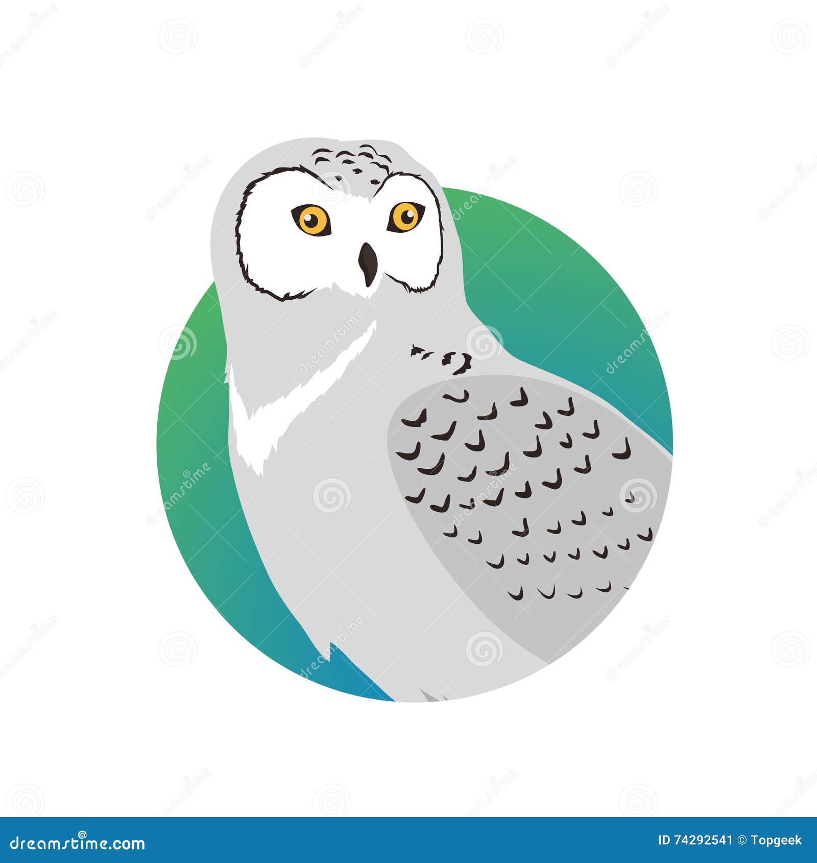 Milou Owl Flat Design Vector Illustration Illustration de Vecteur ...