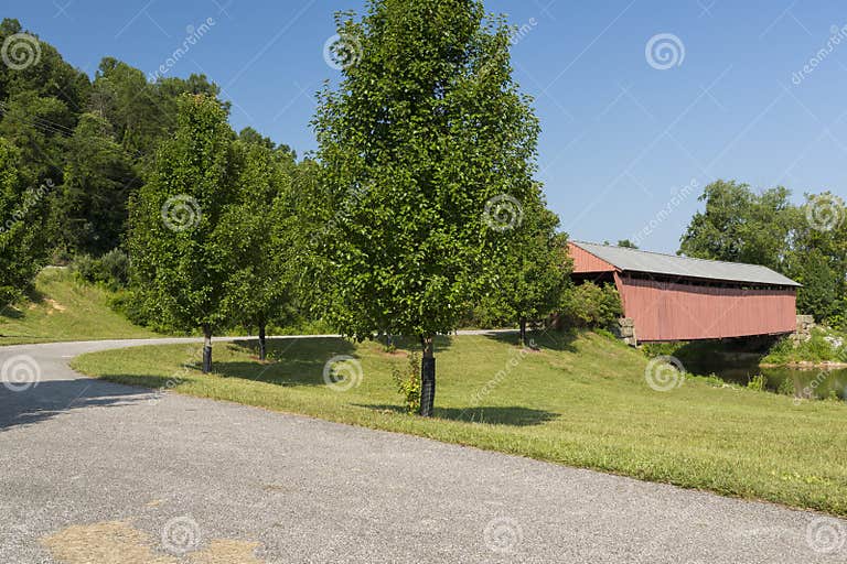 Milton Covered Bridge stock image. Image of reflection - 42634159