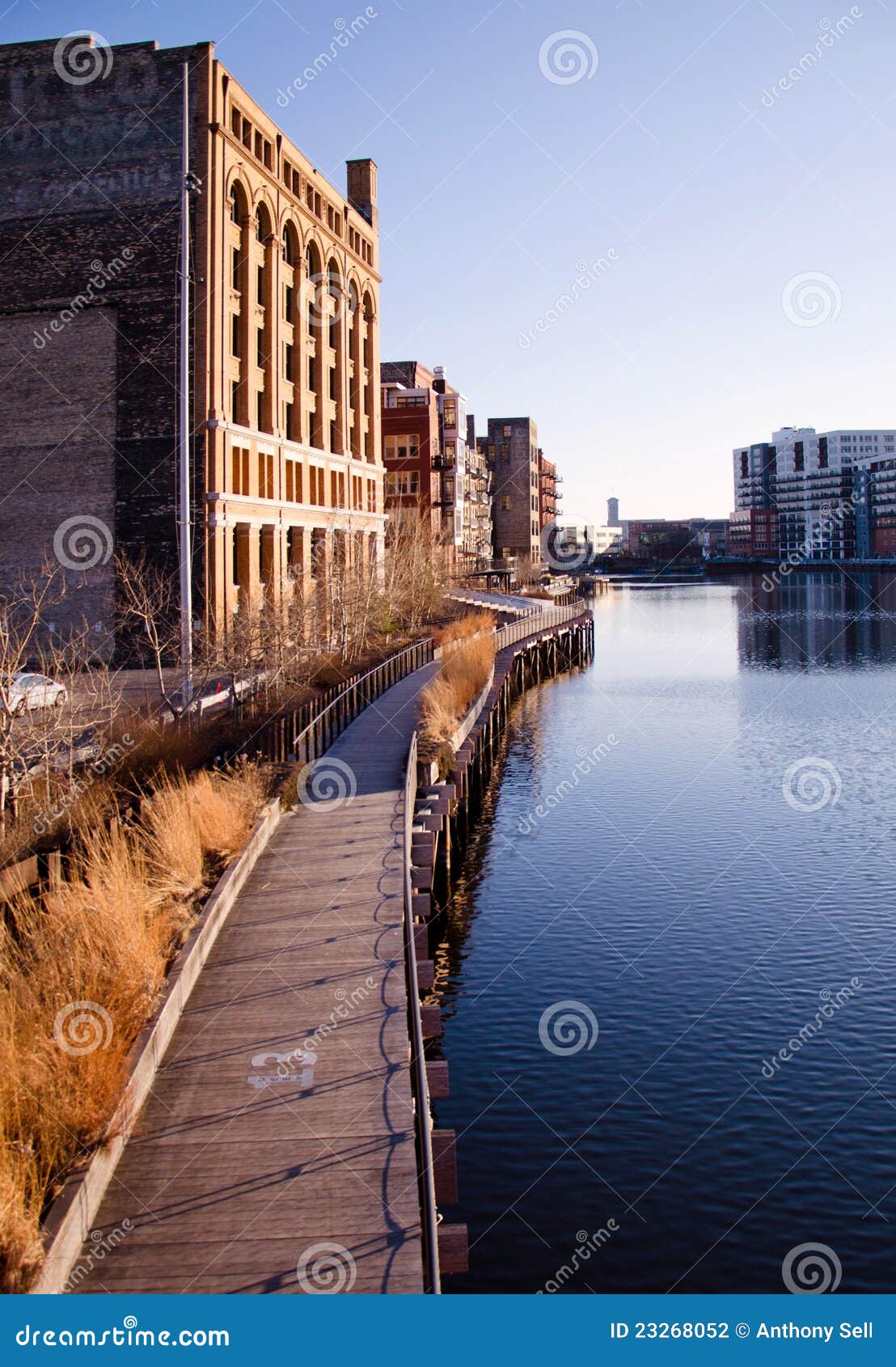 The Milwaukee River stock photo. Image of river, sidewalk - 23268052