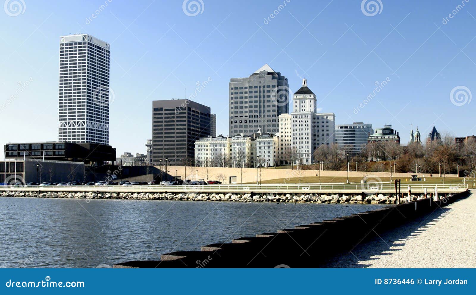 Milwaukee Waterfront Skyline Stock Photo - Image of wisconsin, tower ...