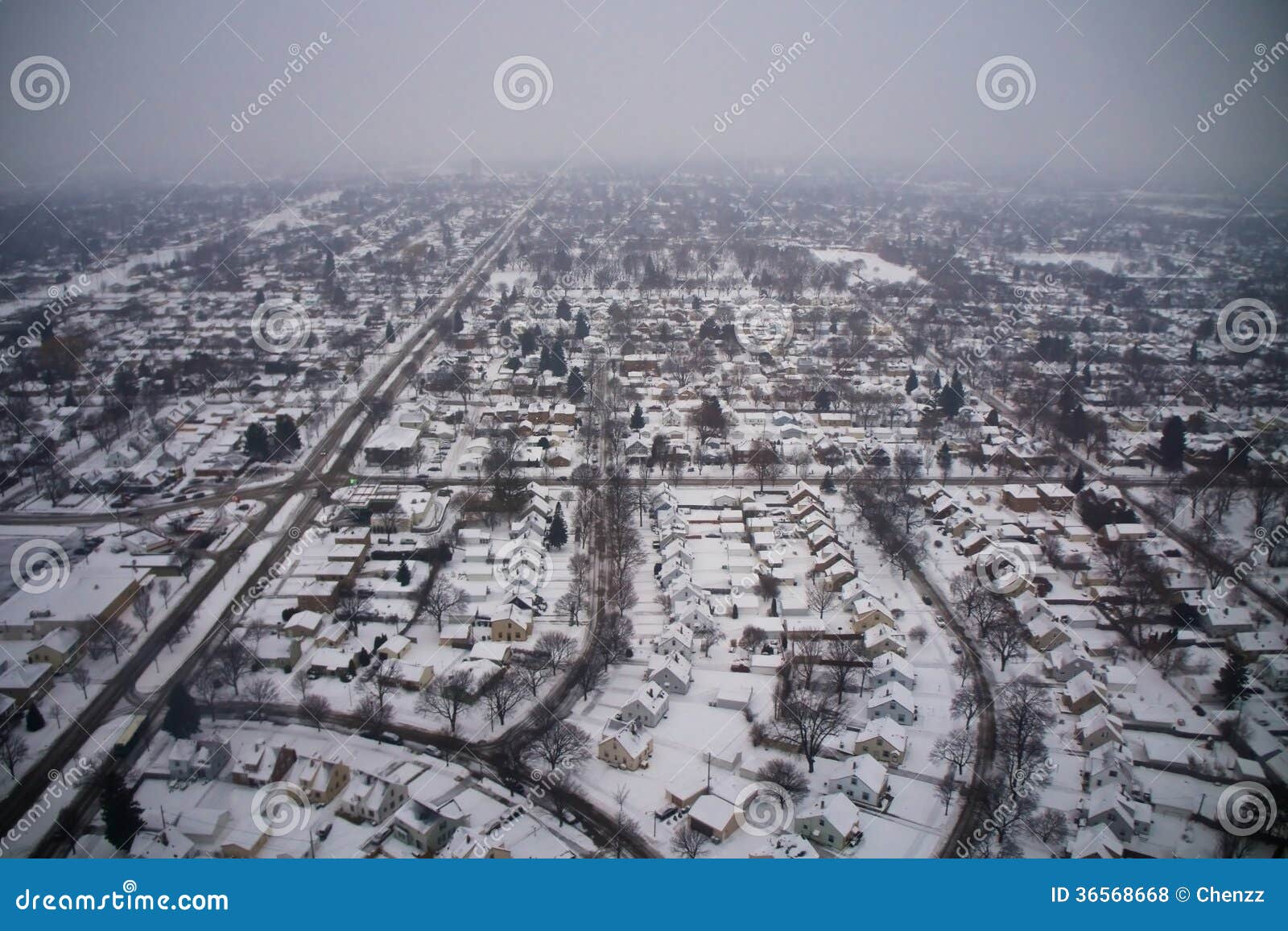 Milwaukee in winter stock photo. Image of snow, birdseyeview - 36568668