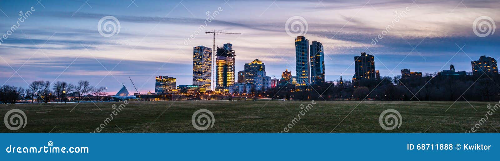 Milwaukee Wisconsin stock photo. Image of dusk, city - 68711888
