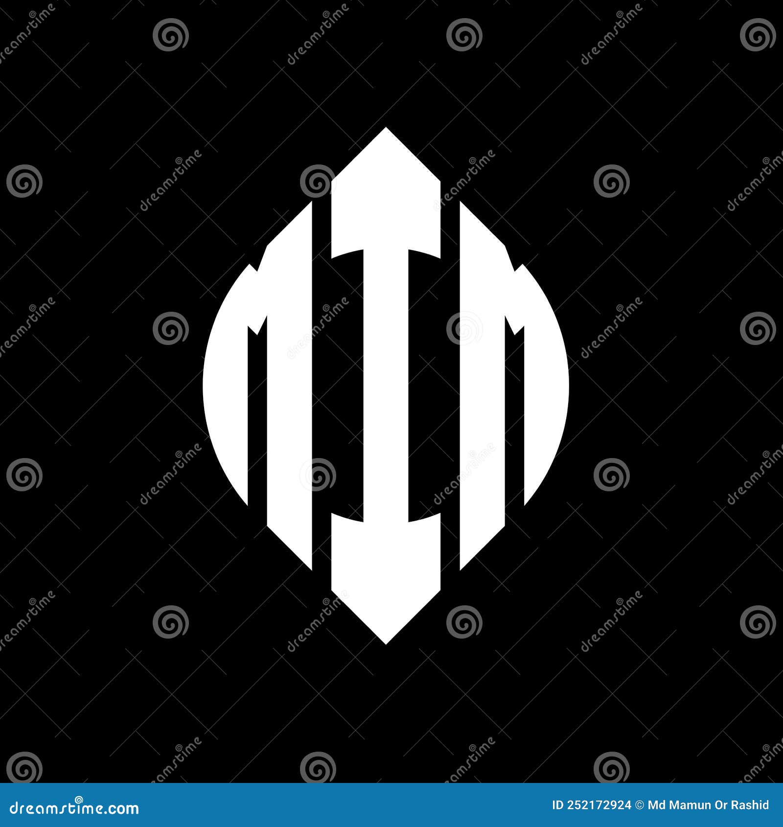 MIM Circle Letter Logo Design With Circle And Ellipse Shape. MIM ...