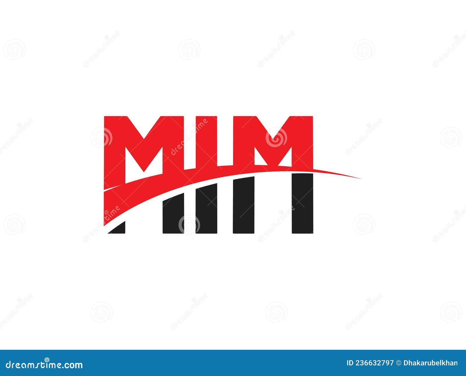 MIM Letter Initial Logo Design Stock Vector - Illustration of black ...