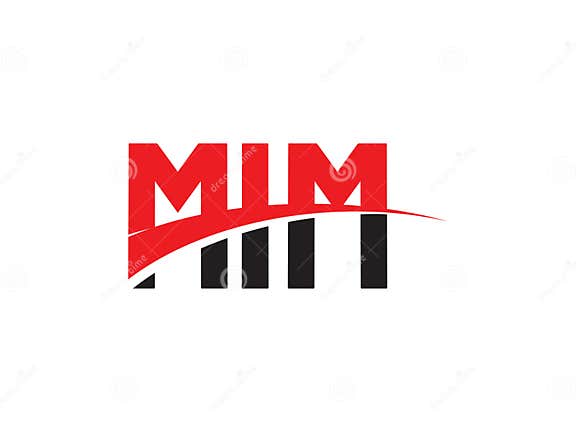 MIM Letter Initial Logo Design Stock Vector - Illustration of black ...