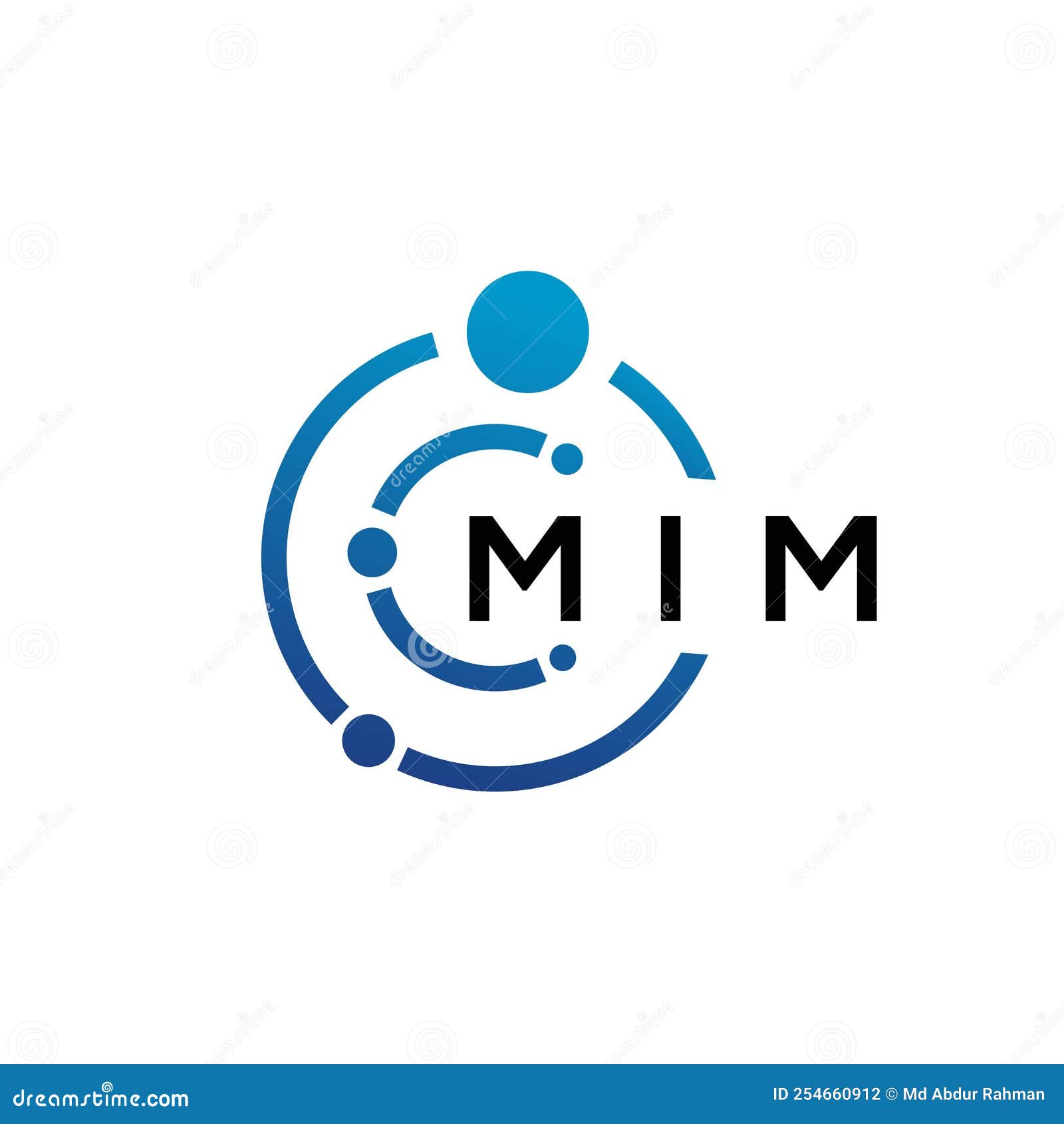 MIM Letter Technology Logo Design on White Background. MIM Creative ...