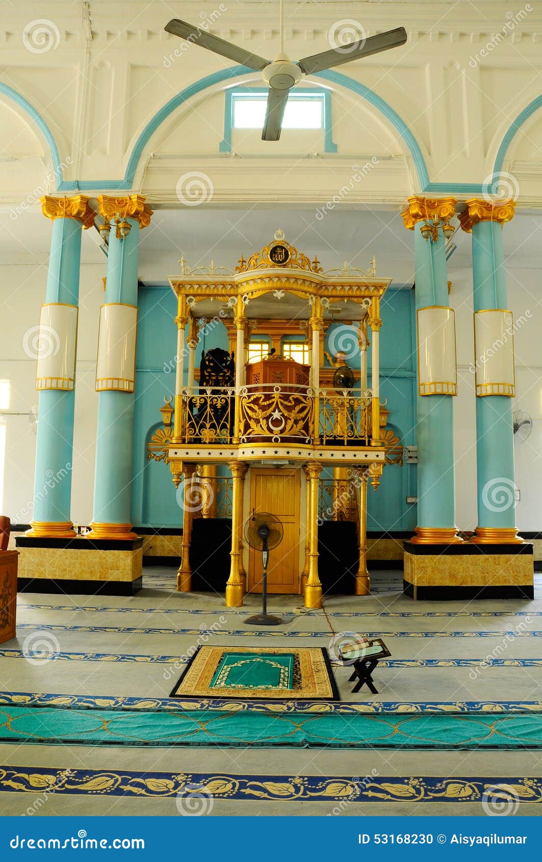 Mimbar De Sultan Ibrahim Jamek Mosque Foto de archivo - Imagen de ...