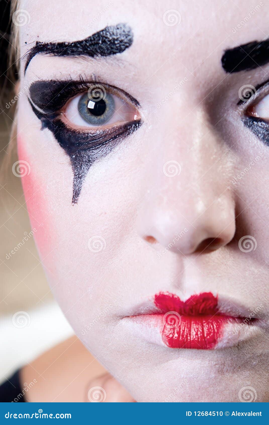 The mime stock photo. Image of makeup, mime, face, white - 12684510