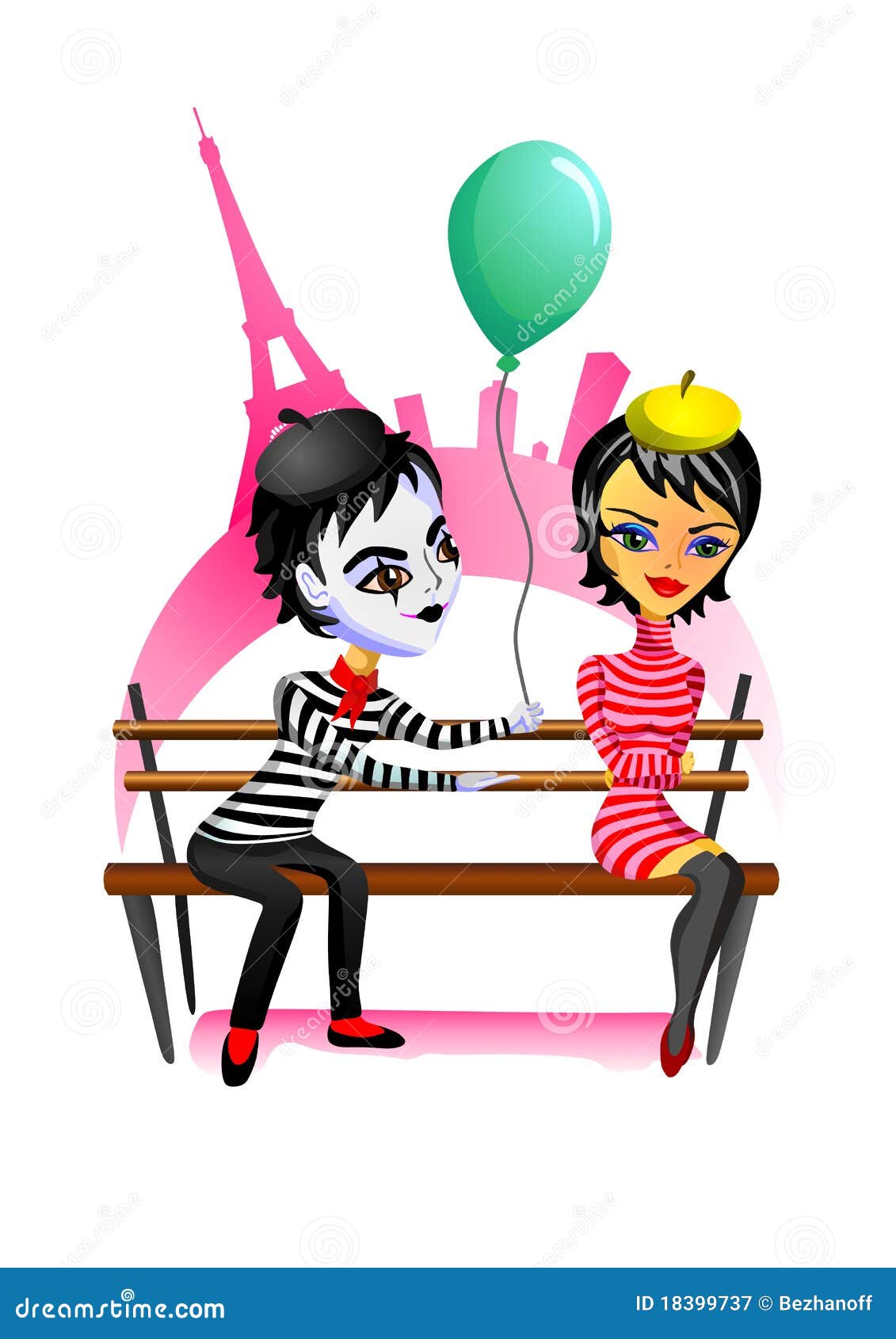 Mime stock vector. Illustration of animated, male, love - 18399737