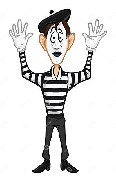 Mime stock vector. Illustration of speechless, mime, cartoon - 23512493