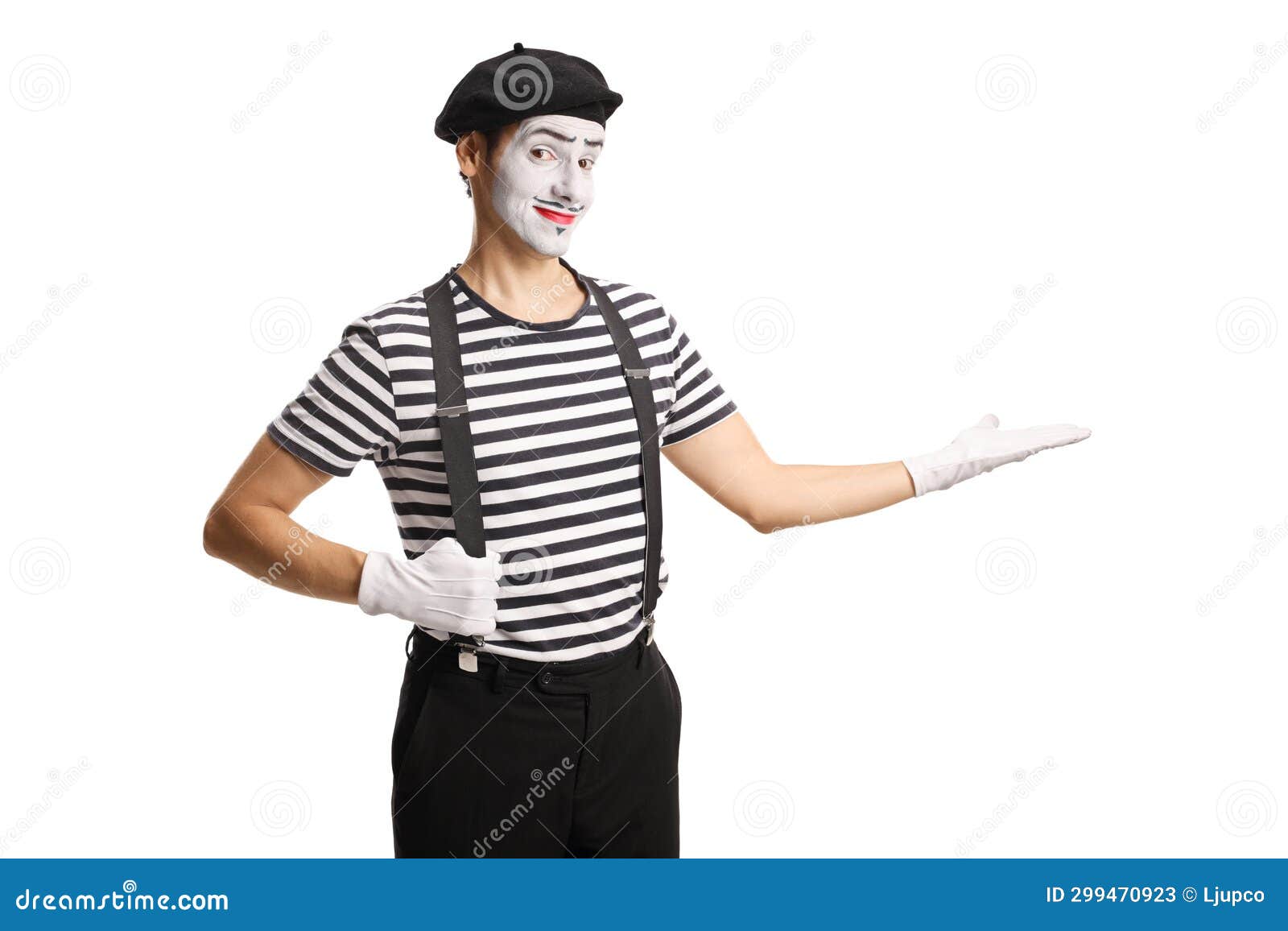 Mime Aiming at Something with Hand Stock Image - Image of actor ...
