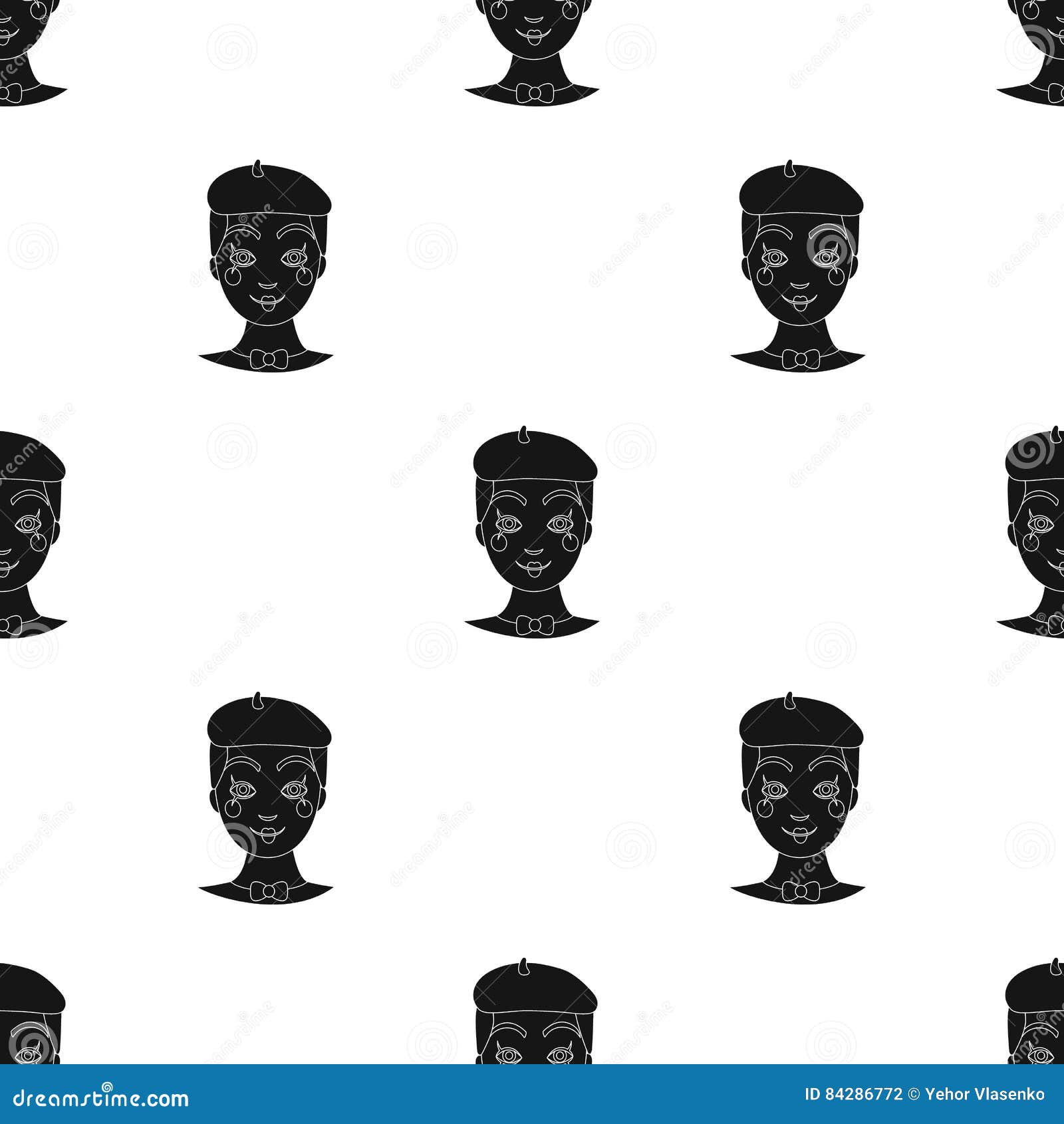 Mime Artist Icon in Black Style Isolated on White Background. Event ...