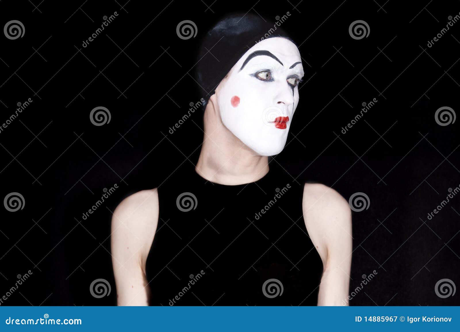 Mime on a black background stock image. Image of black - 14885967