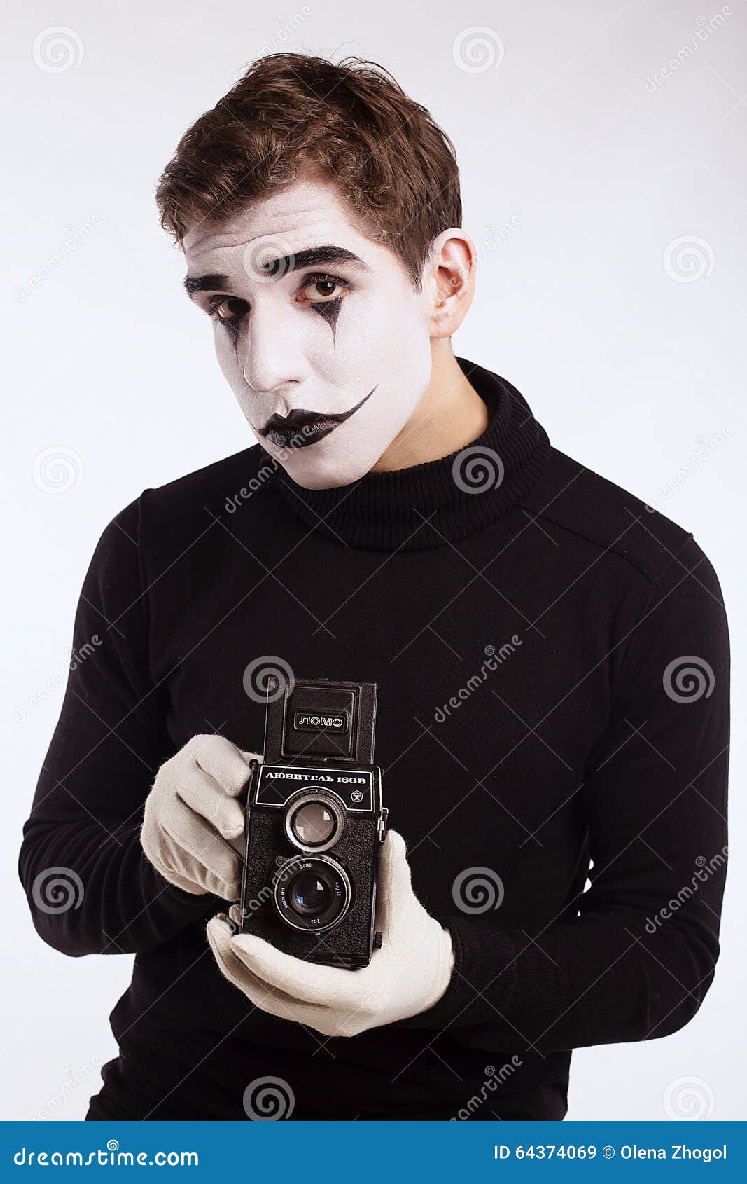 The mime boy stock image. Image of indoor, portrait, studio - 64374069