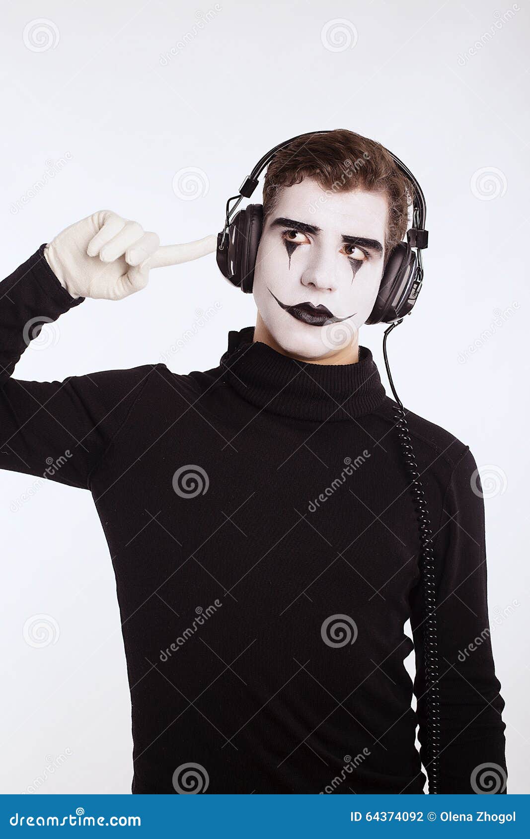 The mime boy stock photo. Image of profession, emotions - 64374092