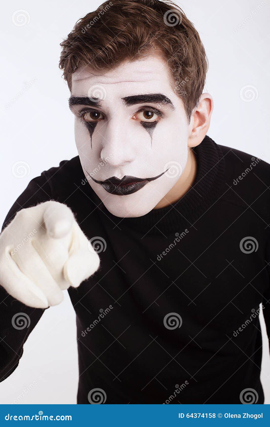 The mime boy stock photo. Image of makeup, profession - 64374158