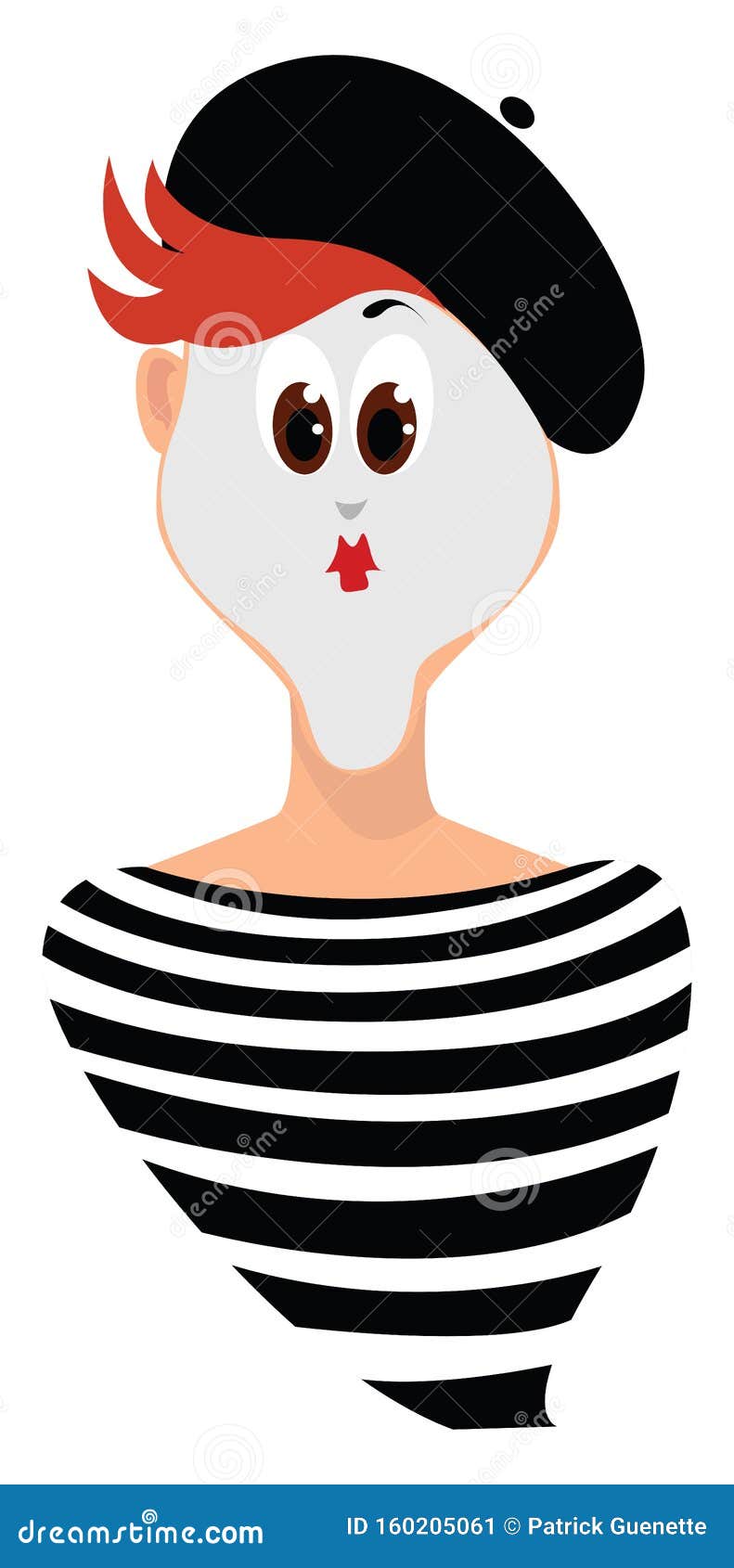 Mime, illustration, vector stock vector. Illustration of mime - 160205061