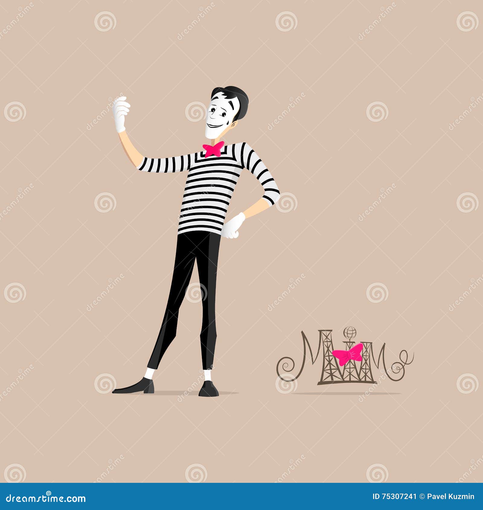 Mime Performance Cartoon Vector | CartoonDealer.com #75307157