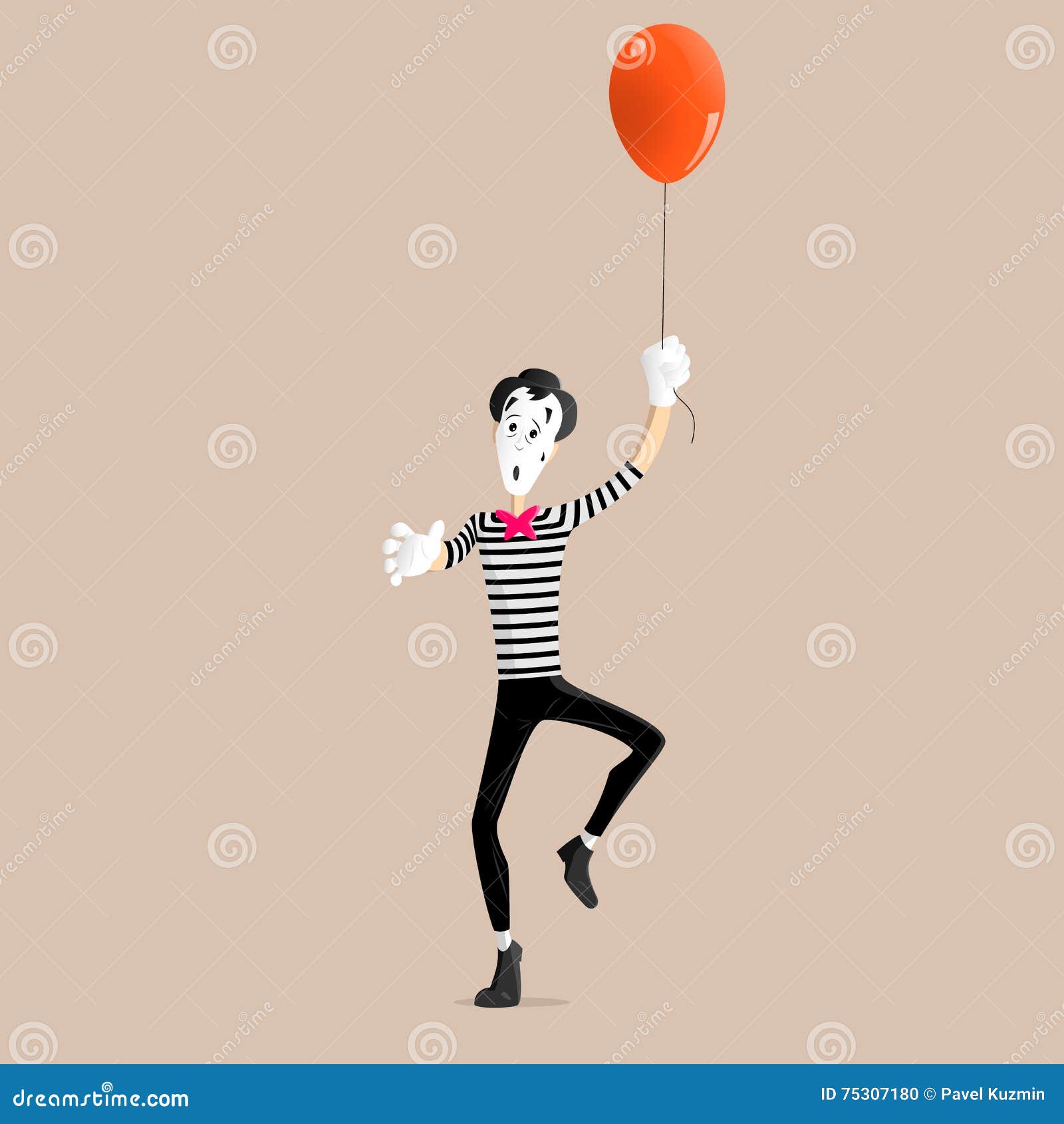 Mime performance stock vector. Illustration of mimic - 75307180