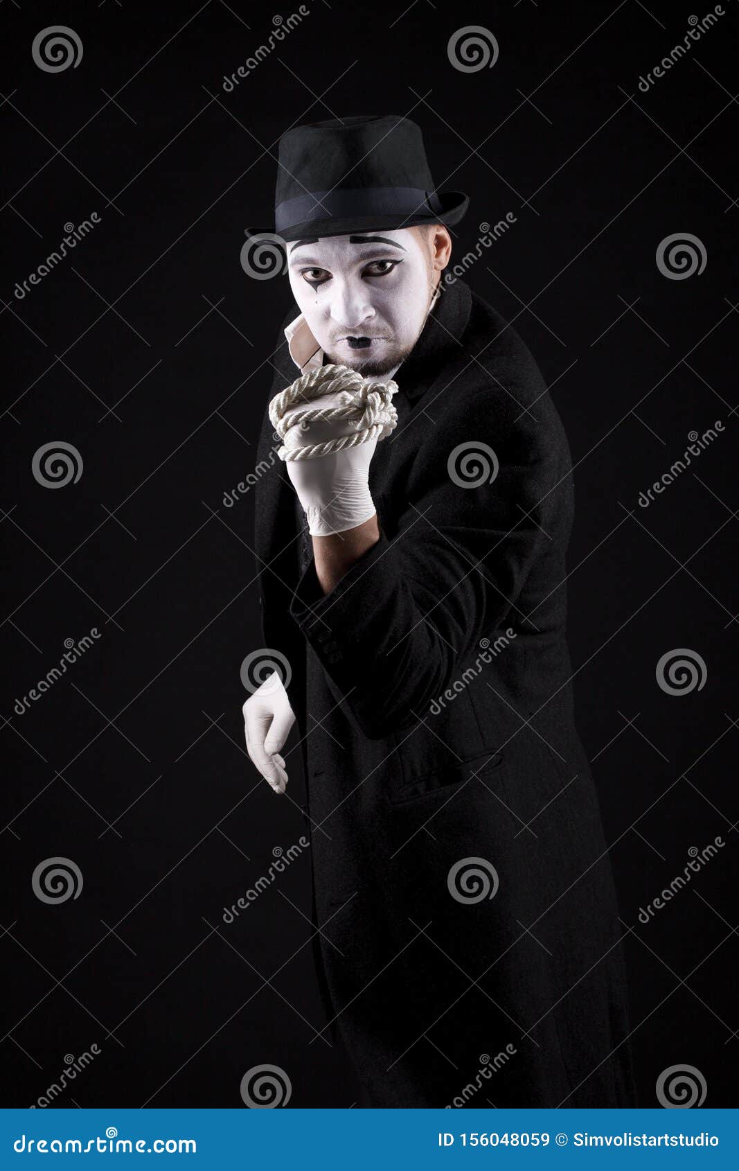 Mime Shows Theatrical Emotions Stock Image - Image of acting, imaginary ...