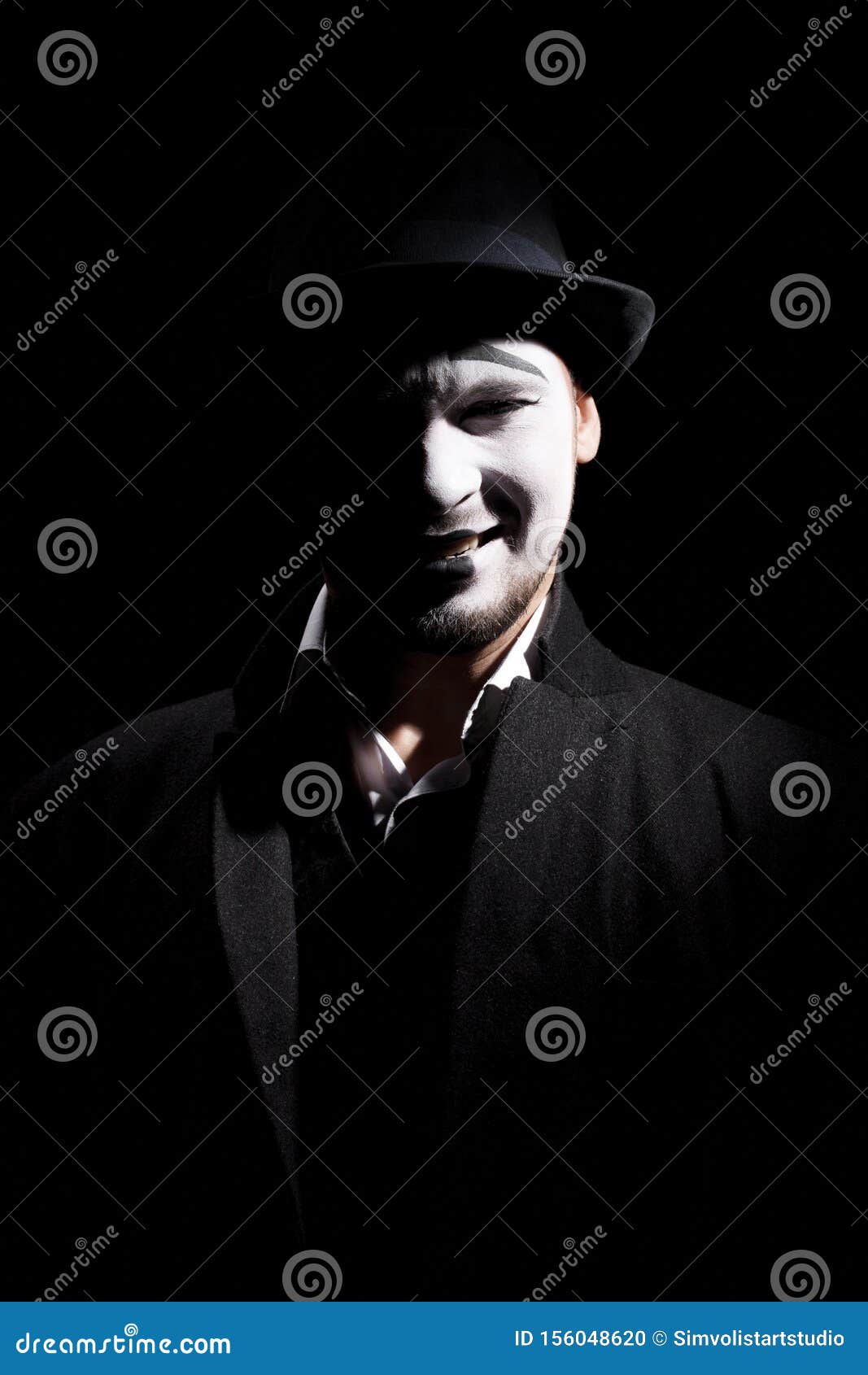 Mime Shows Theatrical Emotions Stock Photo - Image of comedy, artist ...
