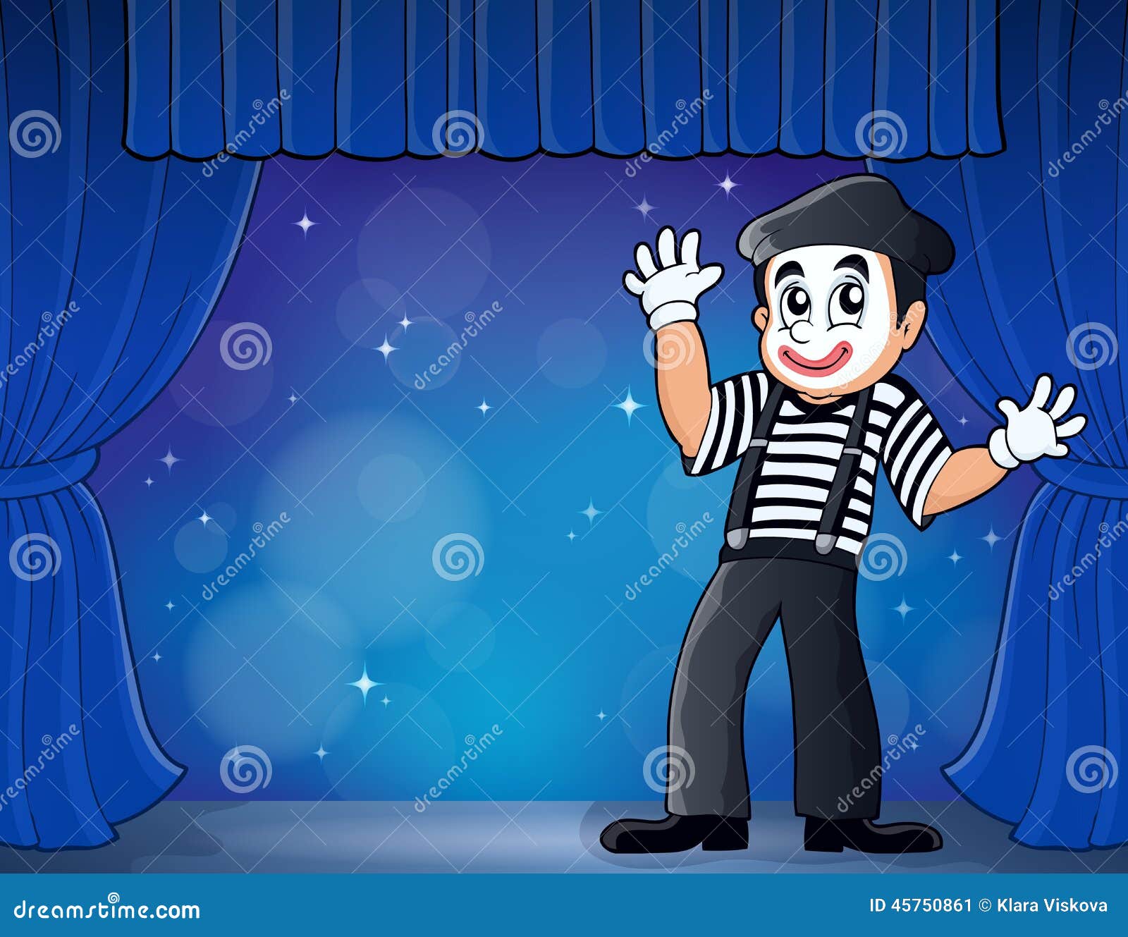 Mime Theme Image 3 Cartoon Vector | CartoonDealer.com #45750861