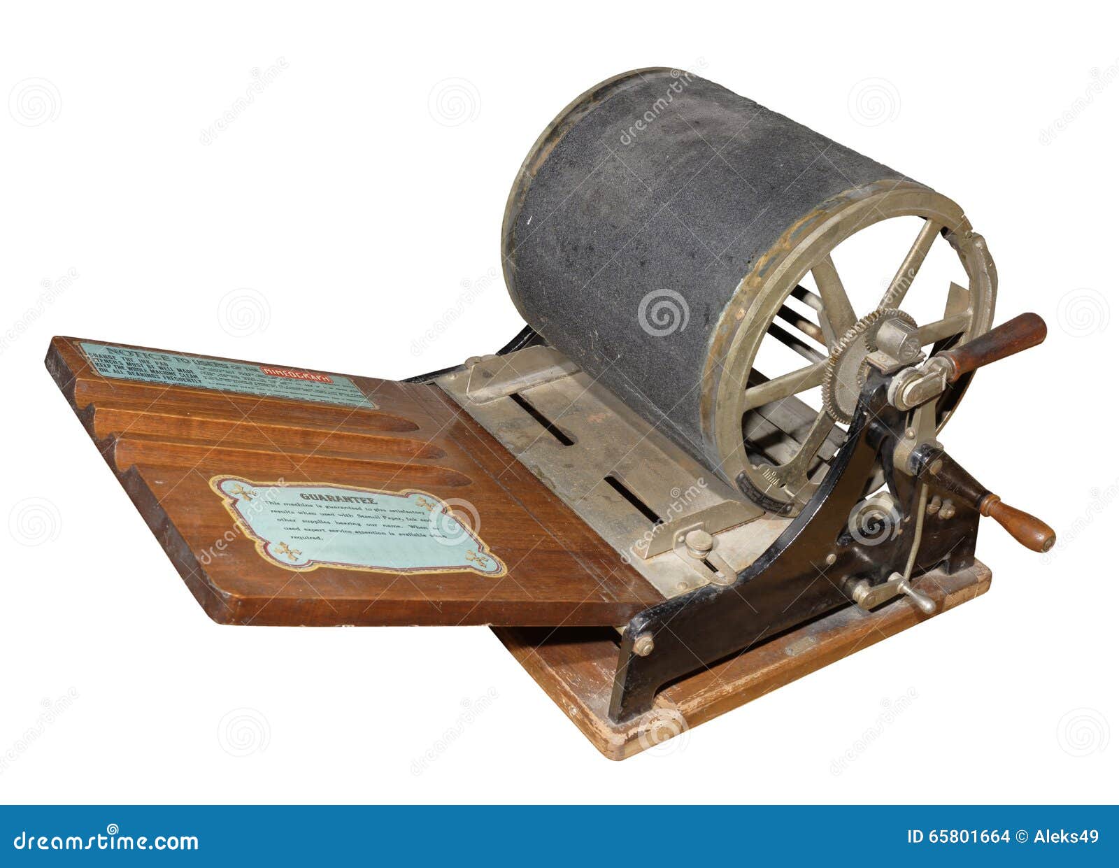 Mimeograph- Screen Printing Machine. 1909 Stock Photo - Image of short ...