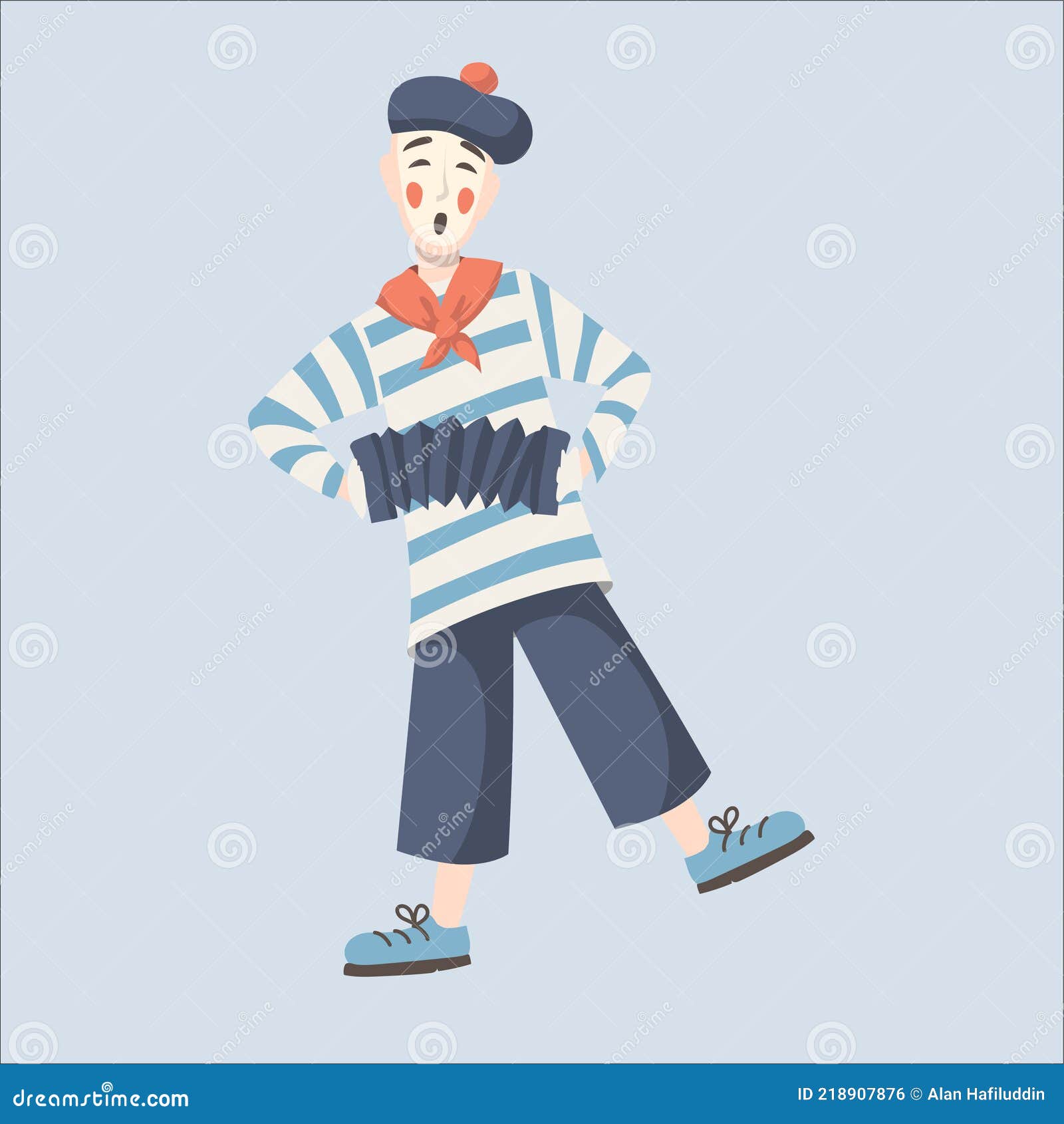 Mimes Cartoon Character Vector Ilustration Stock Vector - Illustration ...