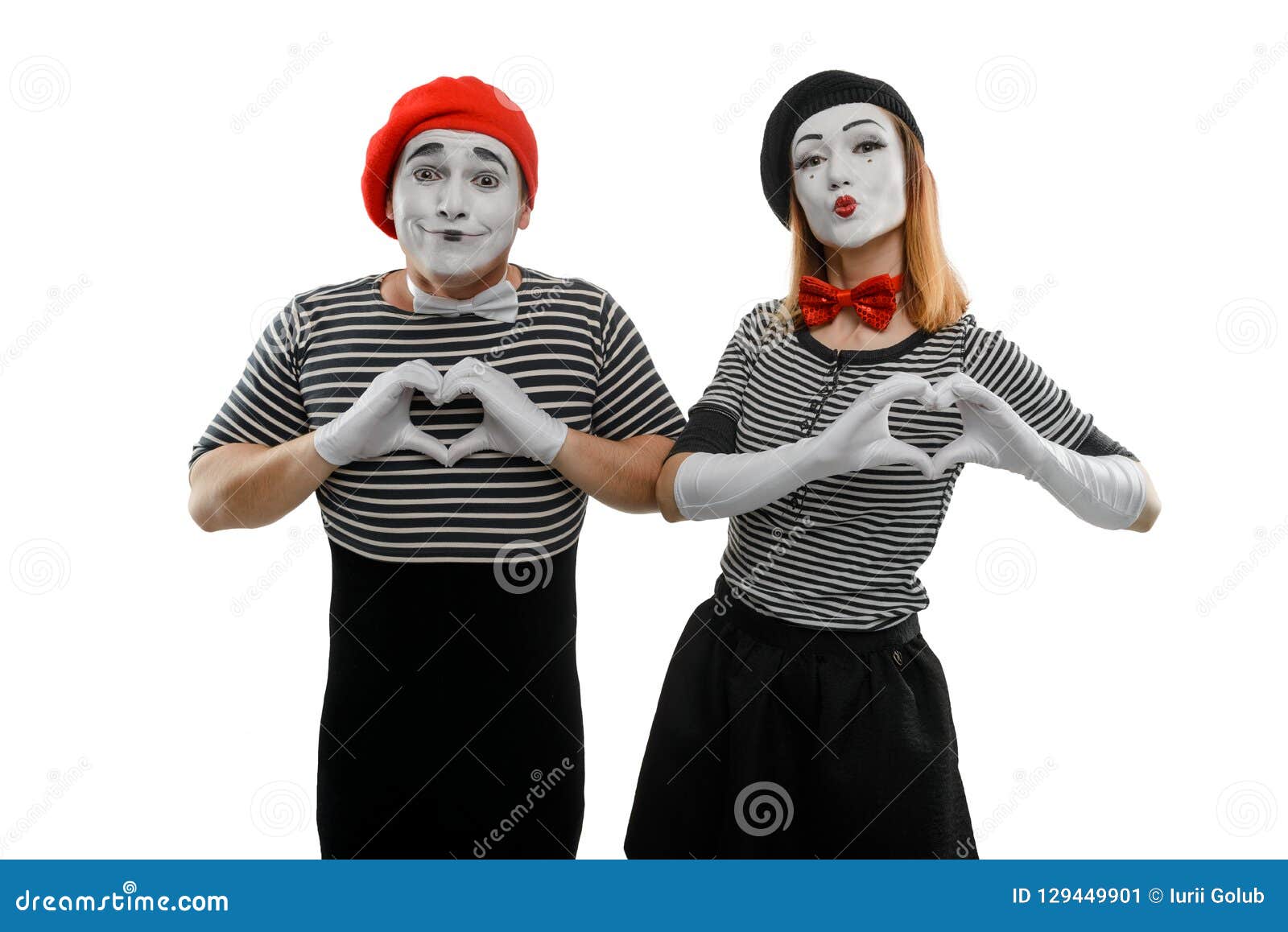 Mimes Que Hace Una Forma Del Corazón Imagen de archivo - Imagen de ...