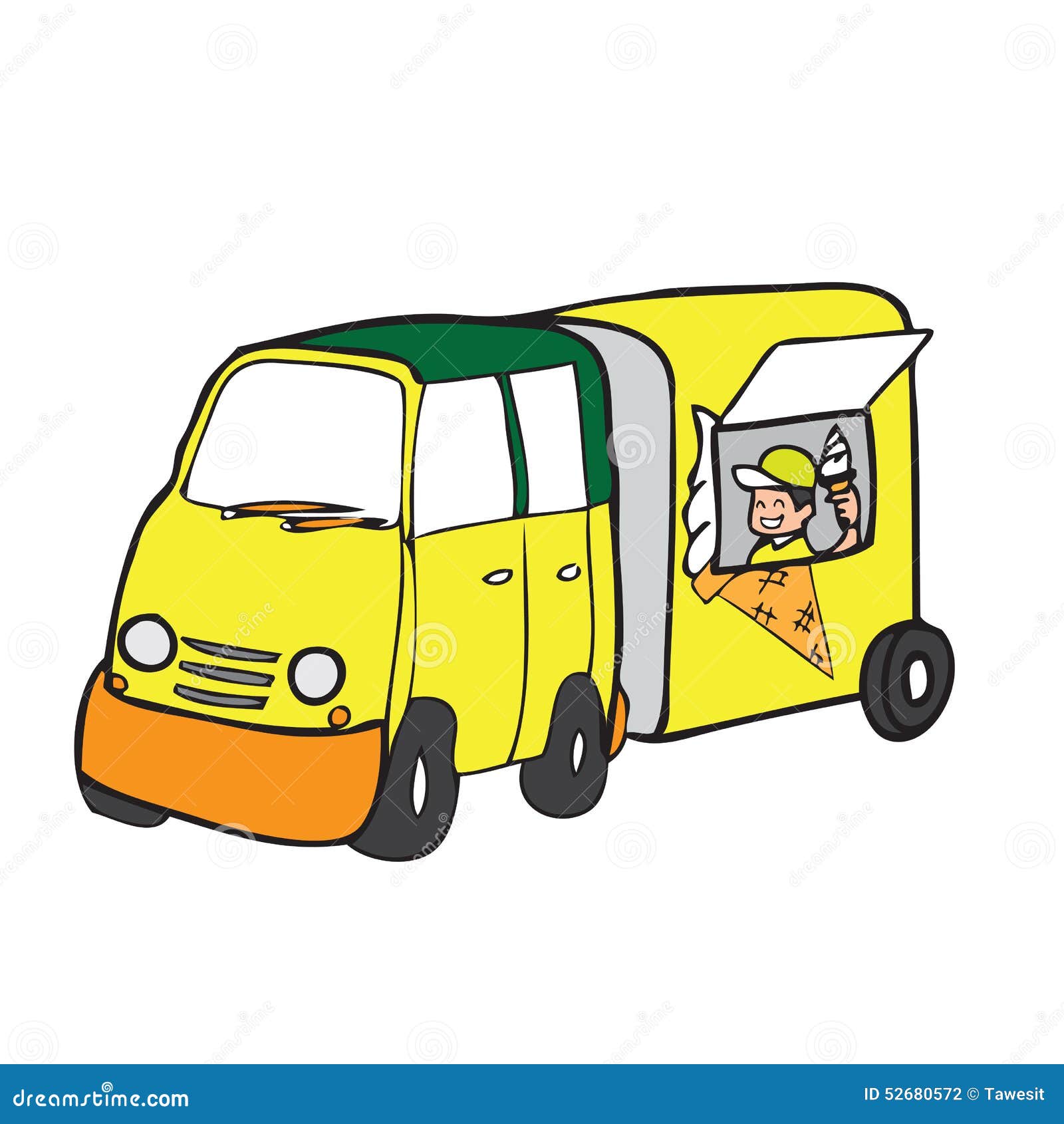 Mimi van icecream 向量例证. 插画 包括有 赃物的, 图画, 界面, 快餐, 例证, 市场 - 52680572